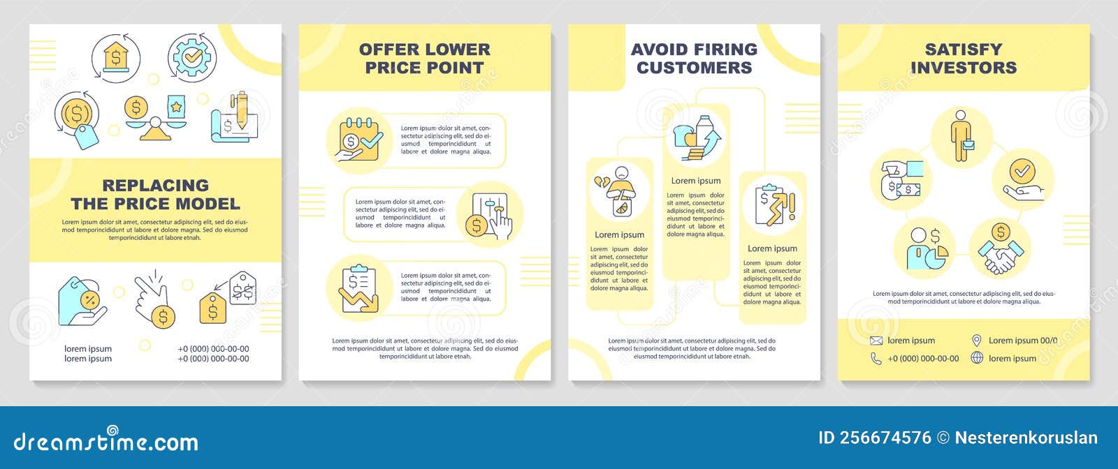 Price Model Yellow Brochure Template Stock Vector - Illustration of ...