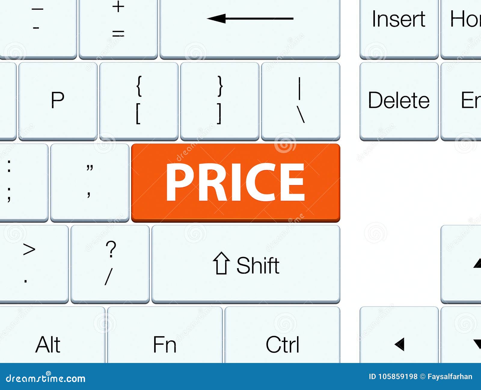 Price Orange Keyboard Button Stock Illustration - Illustration of price ...