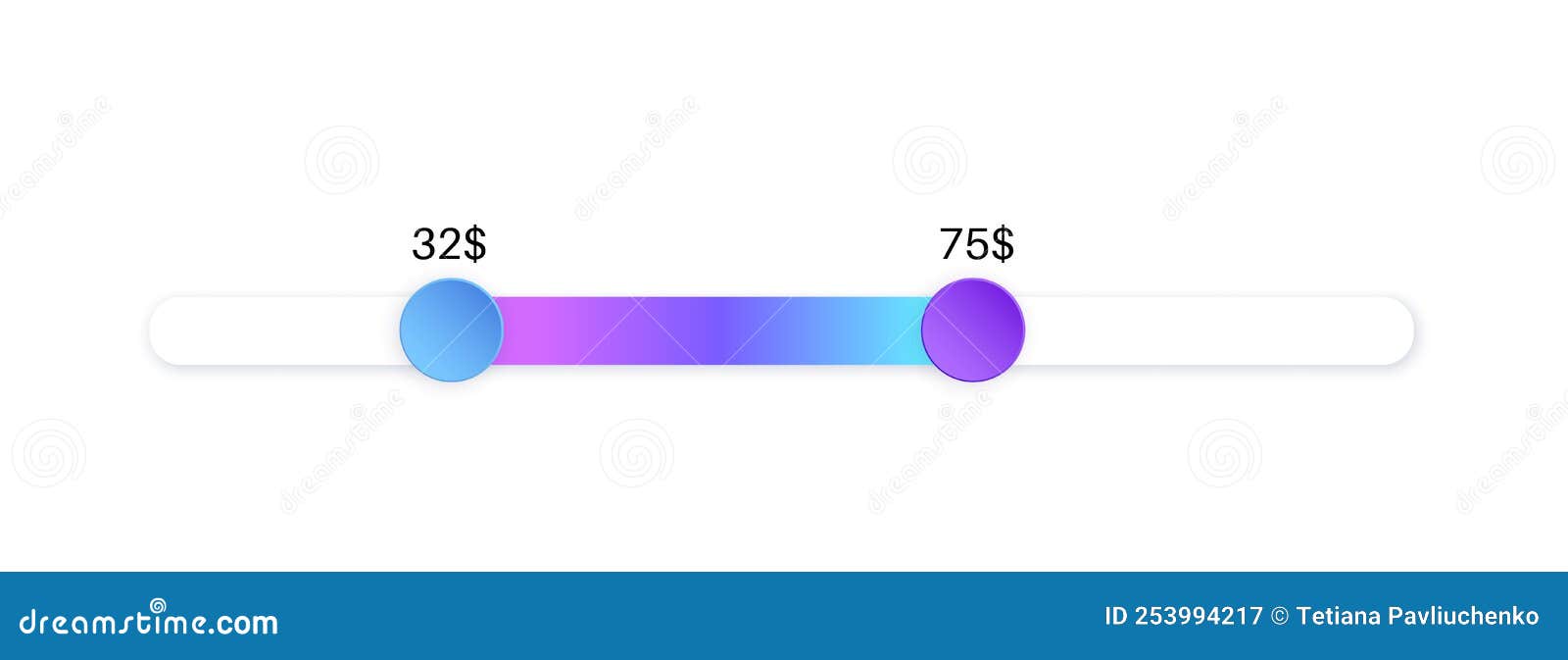 Price range filter stock vector. Illustration of template - 253994217