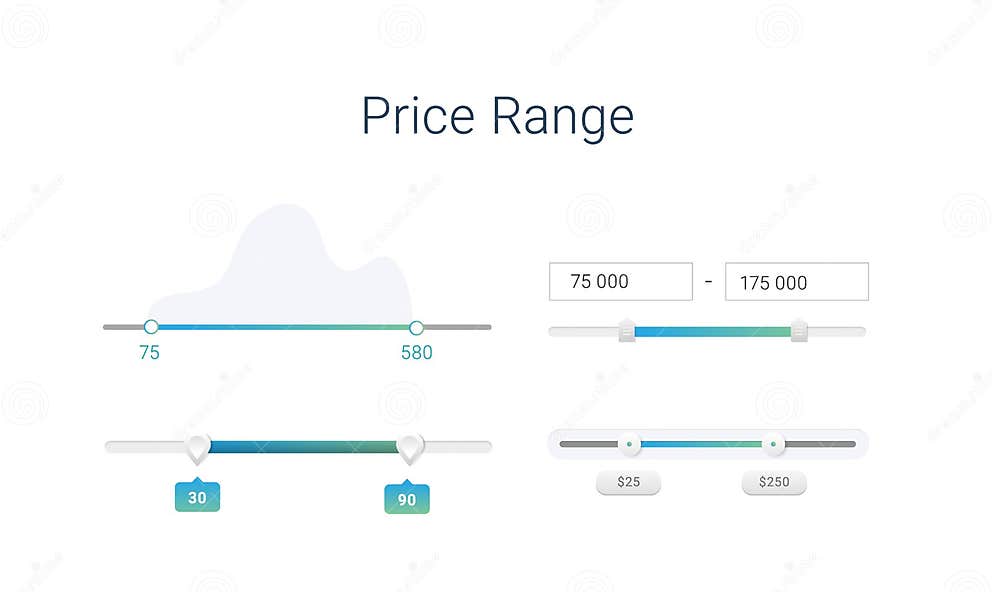 Price range filter stock vector. Illustration of range - 98080261