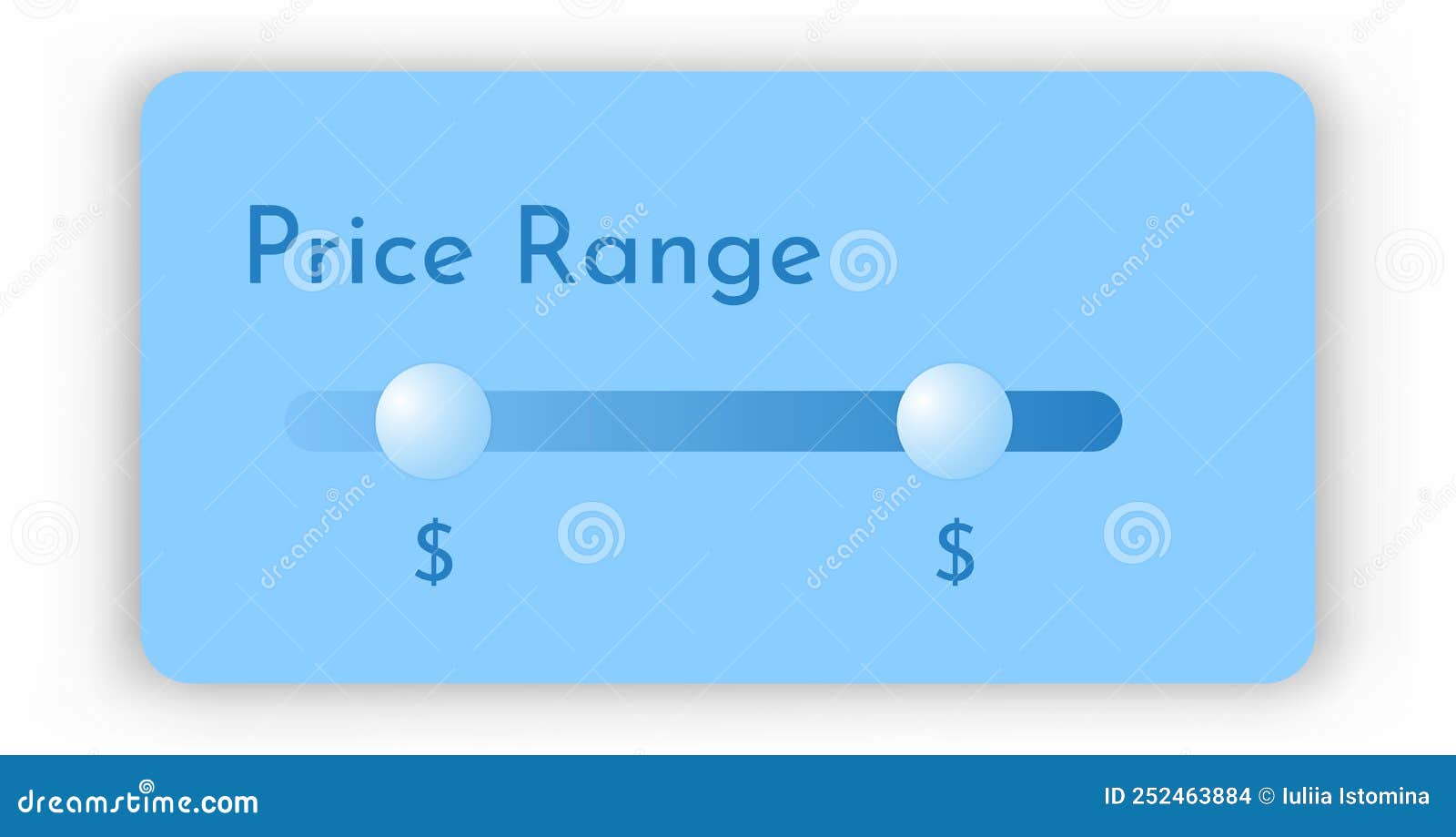 Price Range Filter for Your Ui Ux Design Concept Stock Vector ...