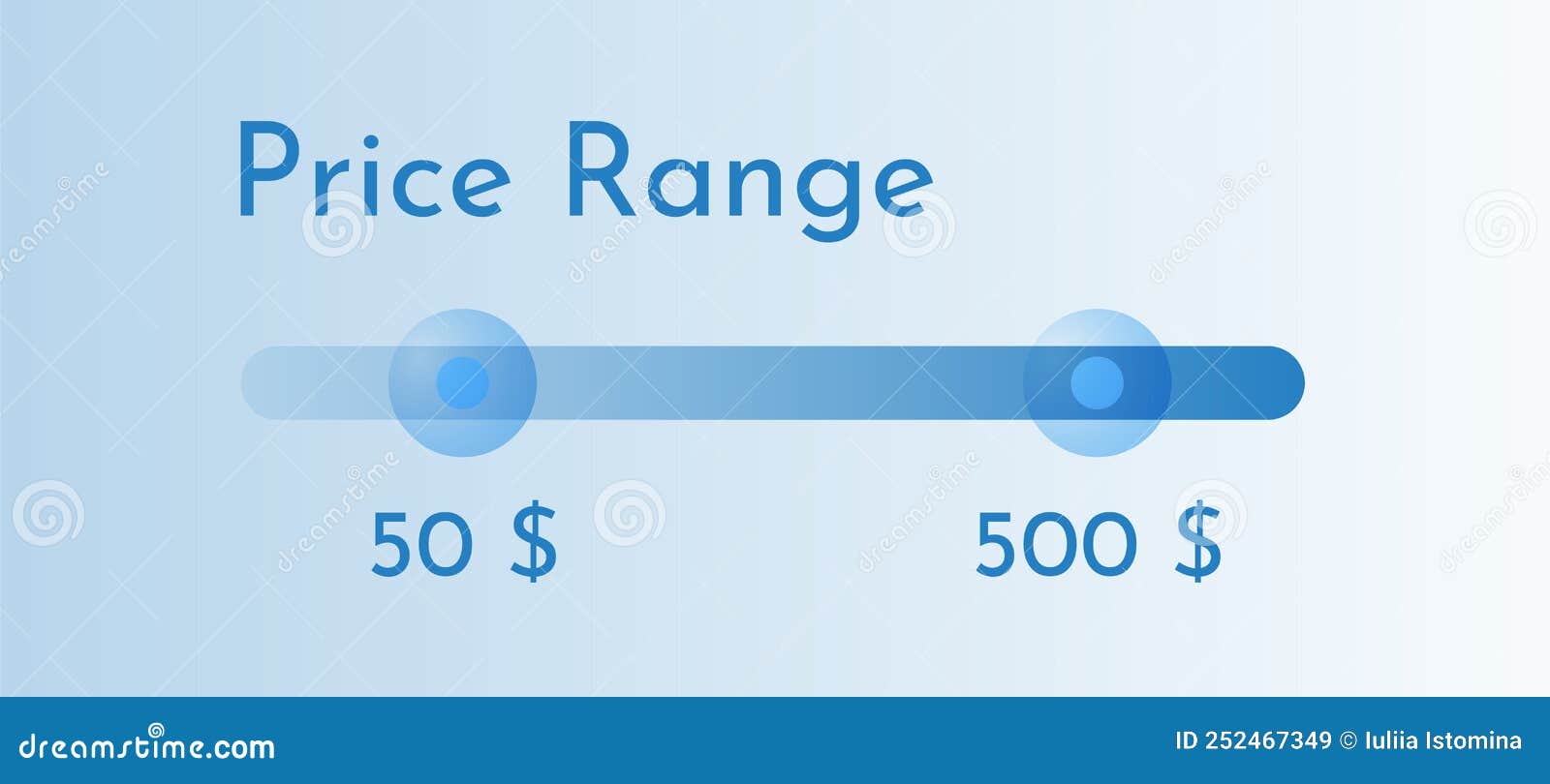 Price Range Filter for Your Ui Ux Design Concept Stock Vector ...