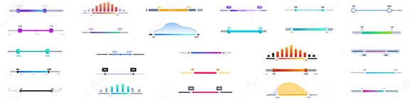 Price Range Icons Set. Set of Various Colorful Loading Bars ... Price Range Icons Set. Set of Various Colorful Loading Bars ...