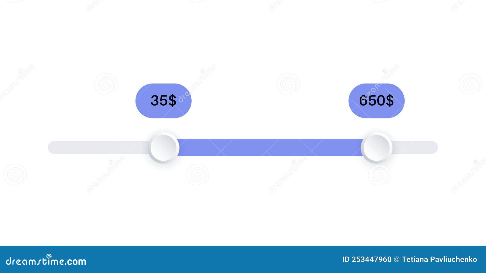 Price range filter stock illustration. Illustration of vector - 253447960