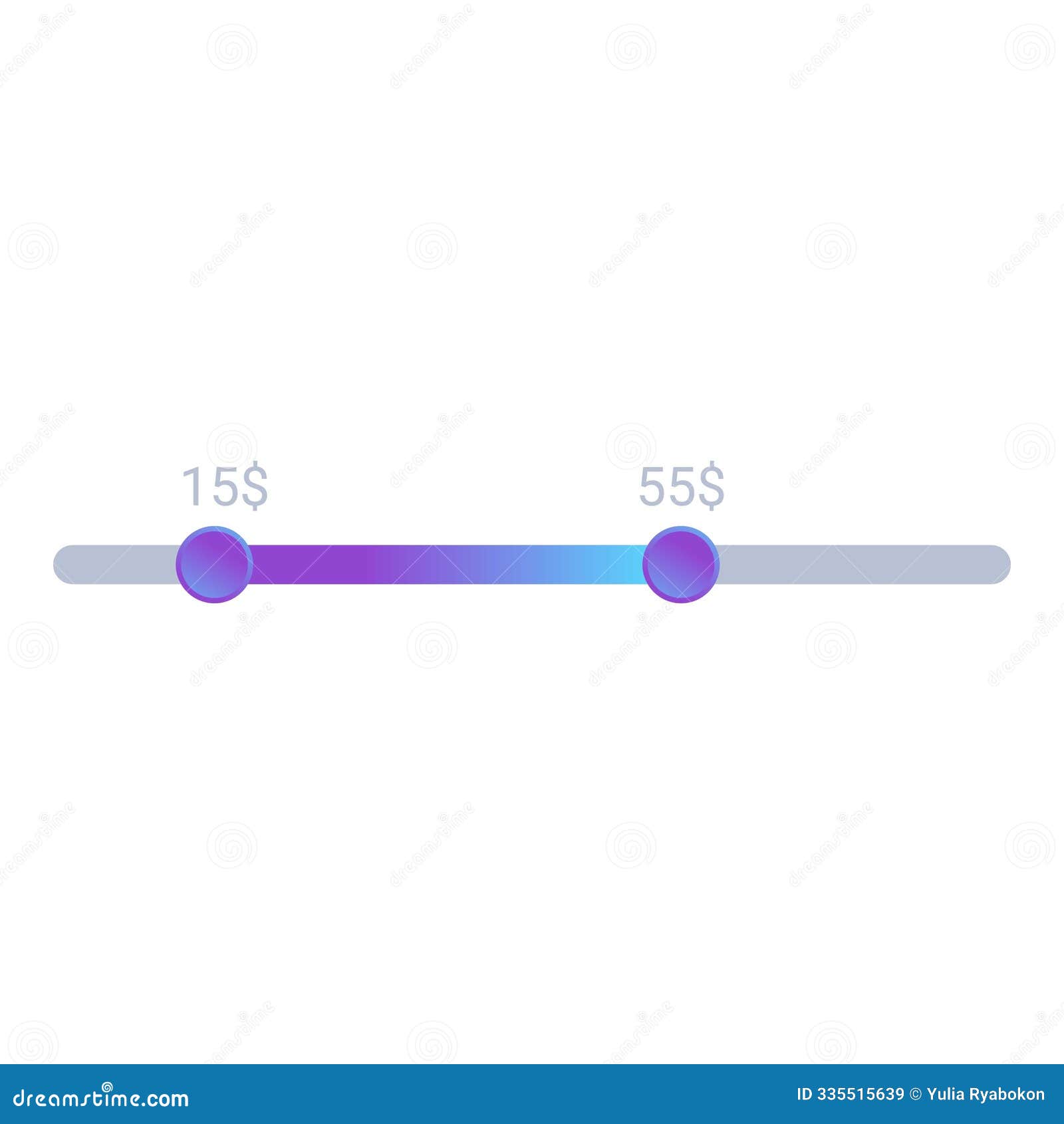 Price Range Slider Bar Showing Increasing Price with Currency Sign ... Price Range Slider Bar Showing Increasing Price with Currency Sign ...