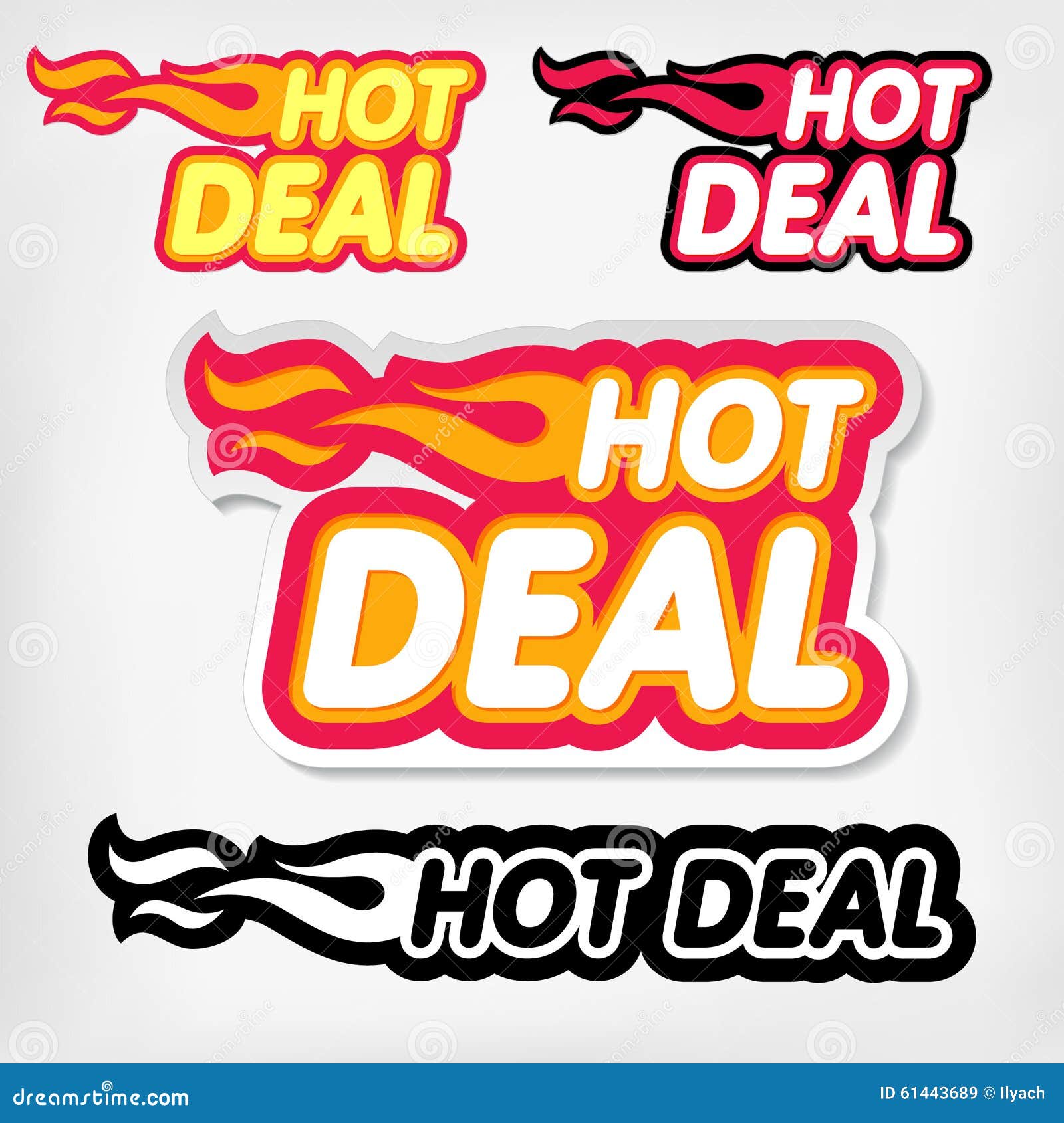 Price Reduction Tags. Hot Deal Concept Stock Illustration ...