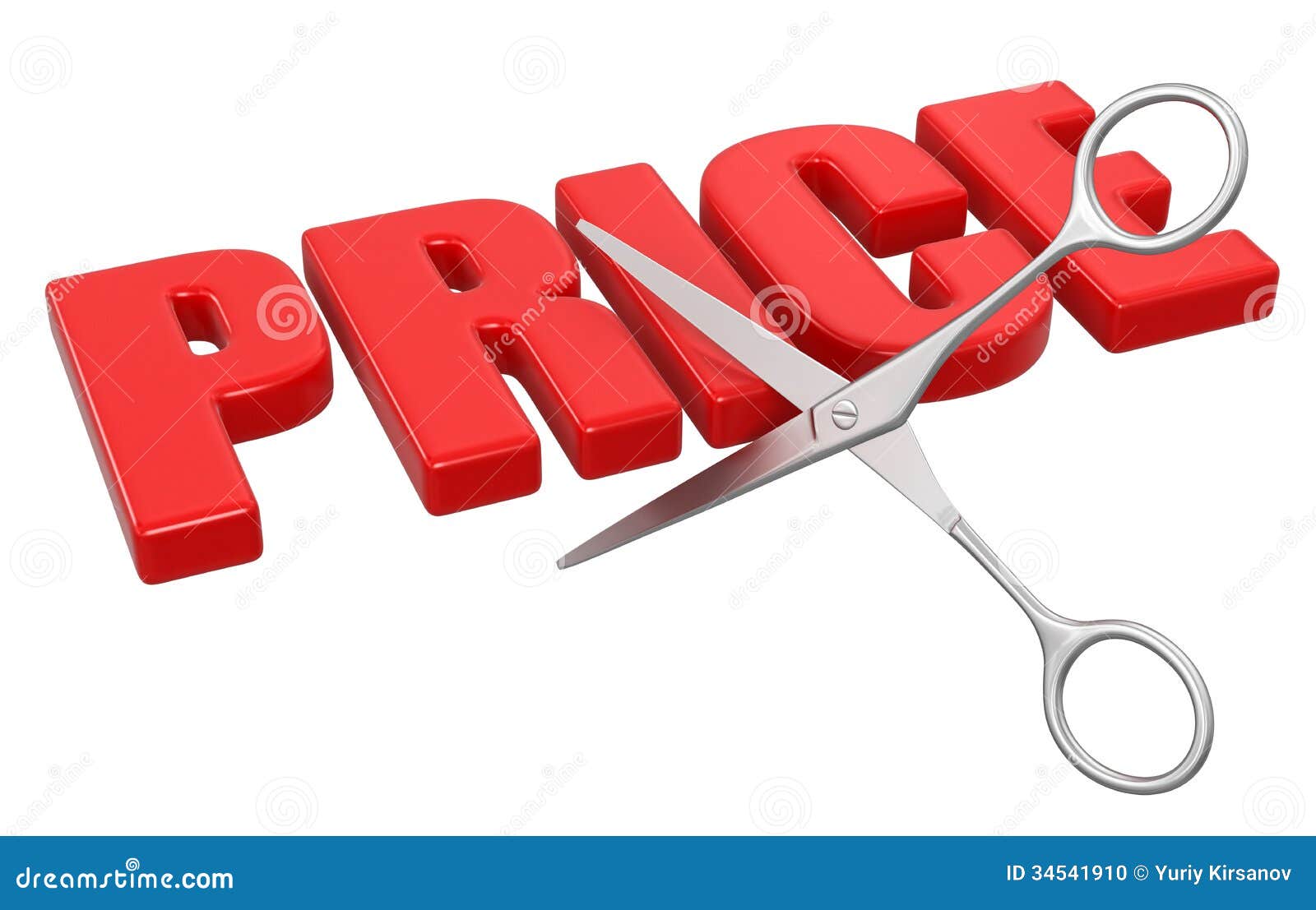 Price and Scissors (clipping Path Included) Stock Illustration ...