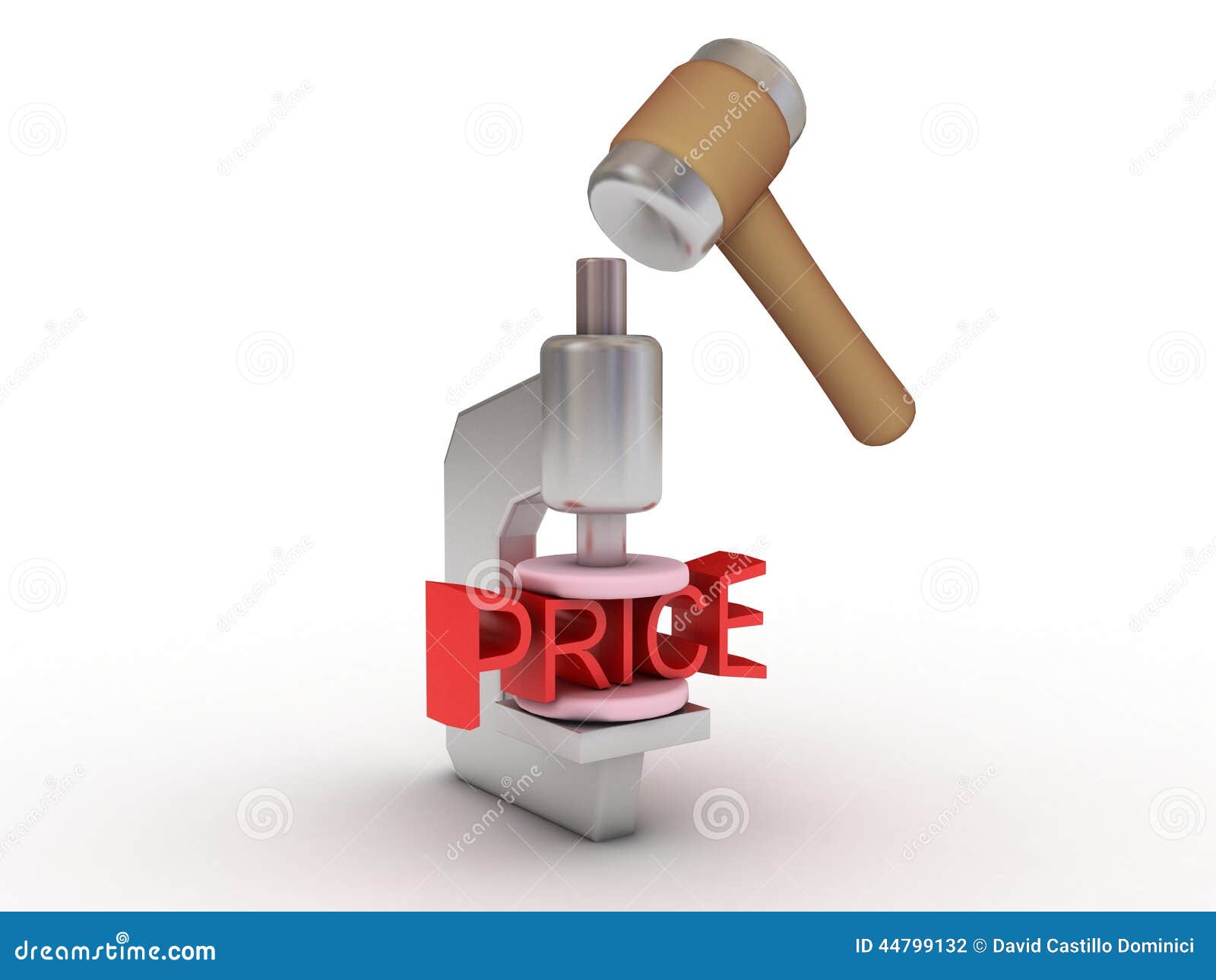Price Squeeze with a Hammer Stock Illustration - Illustration of ...