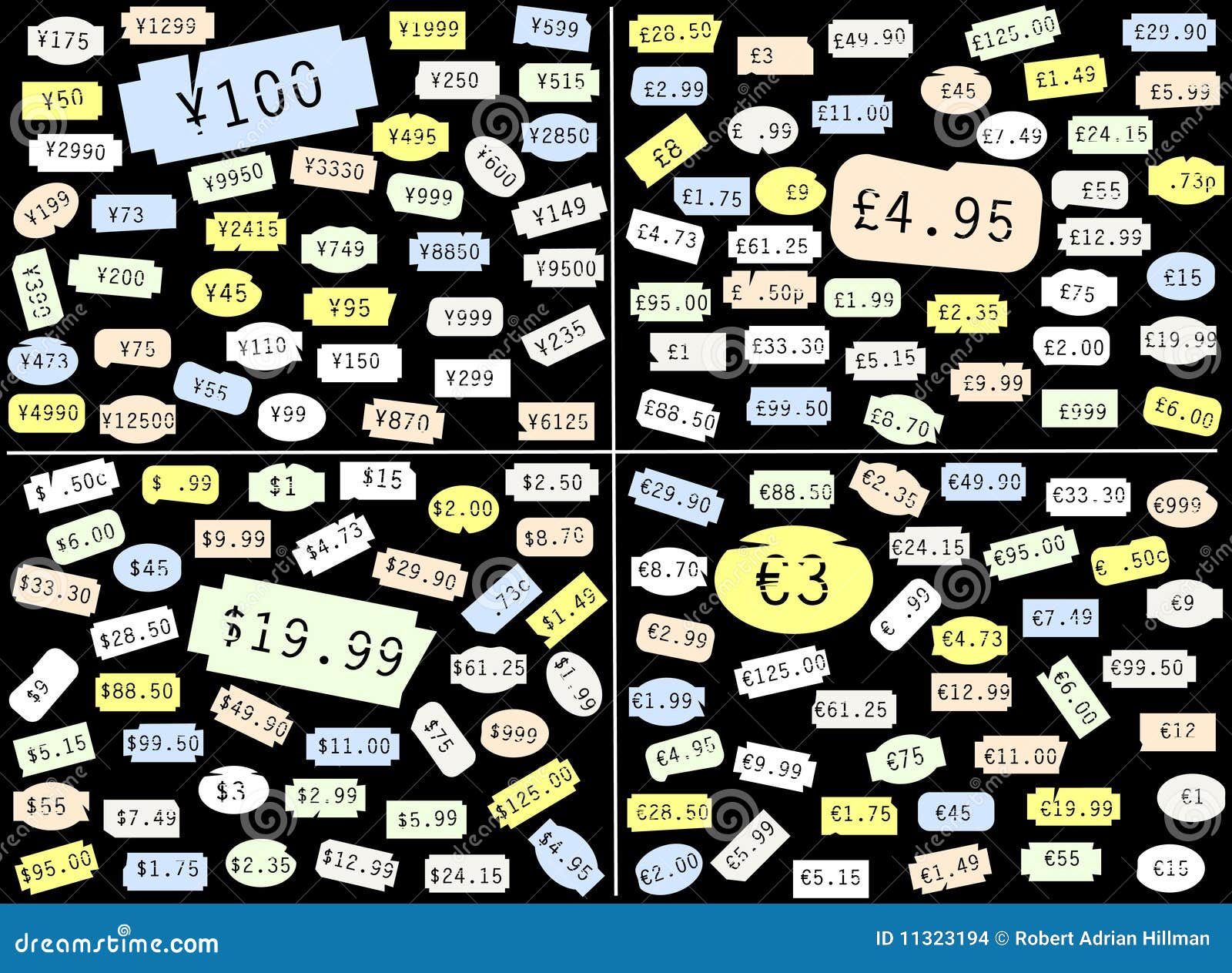 Price stickers stock vector. Illustration of commerce - 11323194