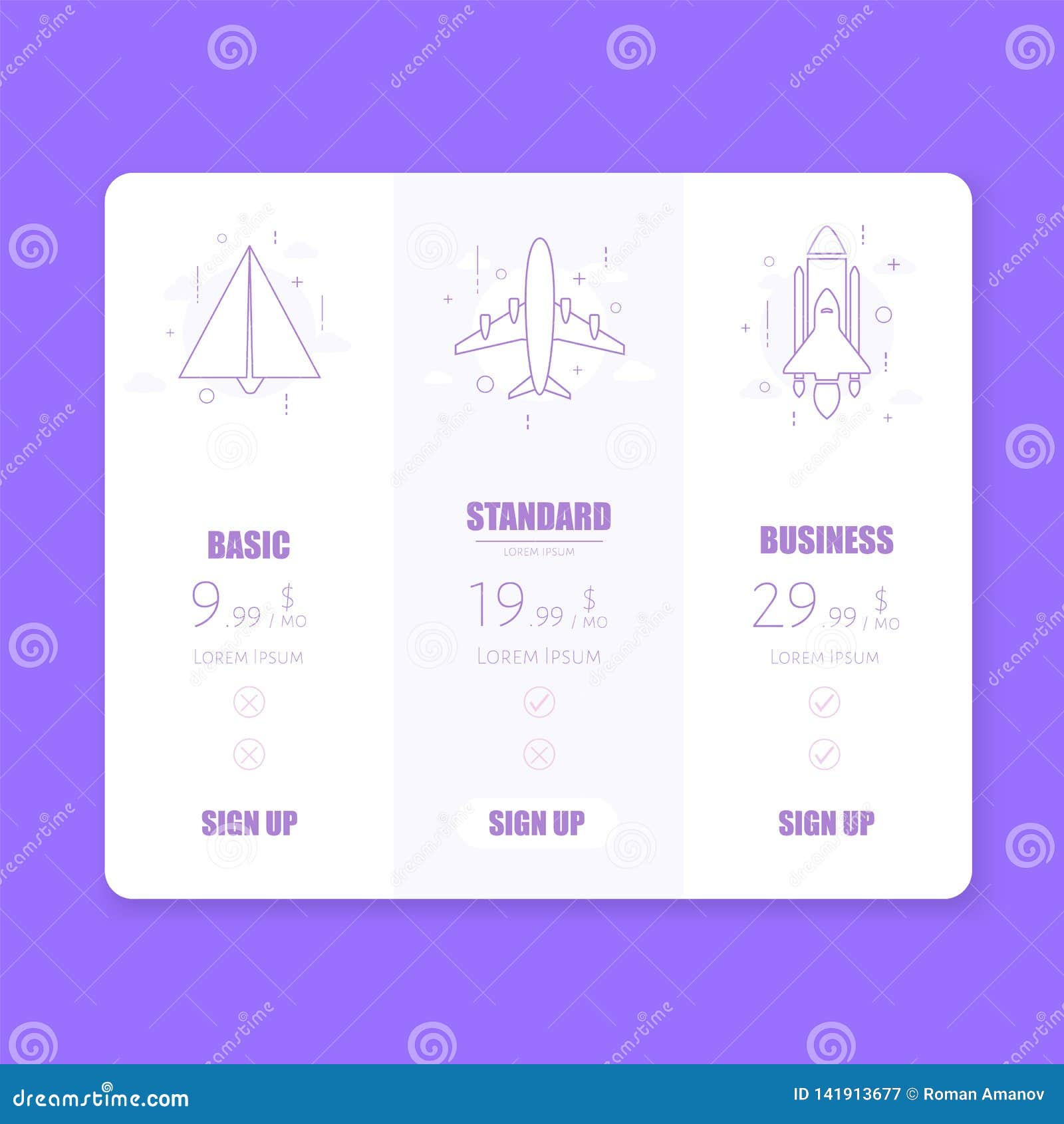 Price Table. Chart Infographic of Pricing Stock Vector - Illustration ...