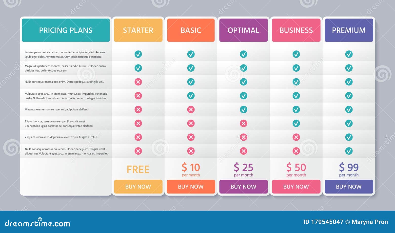 Table, Price Tab, Banner, Infographic, Diagram, Chart, Column Vector ...