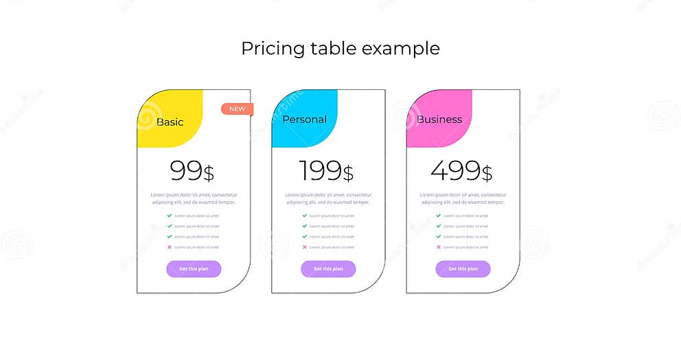 Price Table Concept in Realistic Neuromorphism Vector Design. Pricing ... Price Table Concept in Realistic Neuromorphism Vector Design. Pricing ...