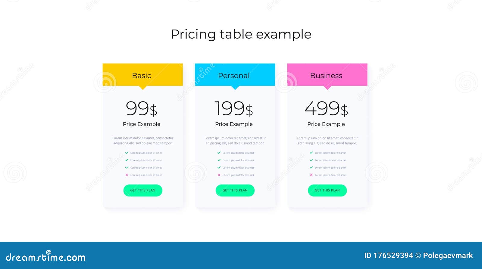 Price Table Concept in Realistic Neuromorphism Vector Design. Pricing ... Price Table Concept in Realistic Neuromorphism Vector Design. Pricing ...