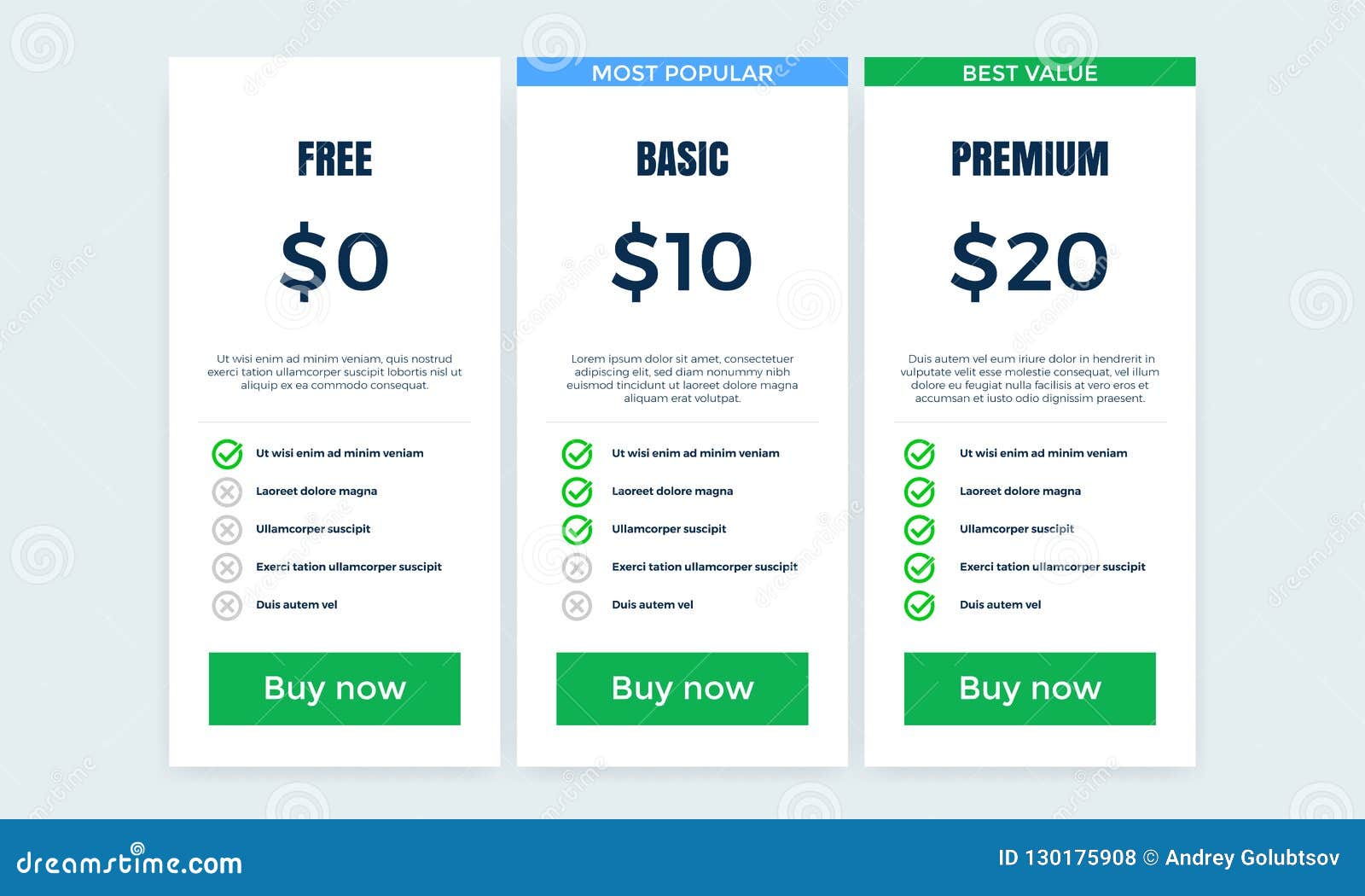 Price Table Plan Vector Web Design. Product Subscription Price Plan ... Price Table Plan Vector Web Design. Product Subscription Price Plan ...