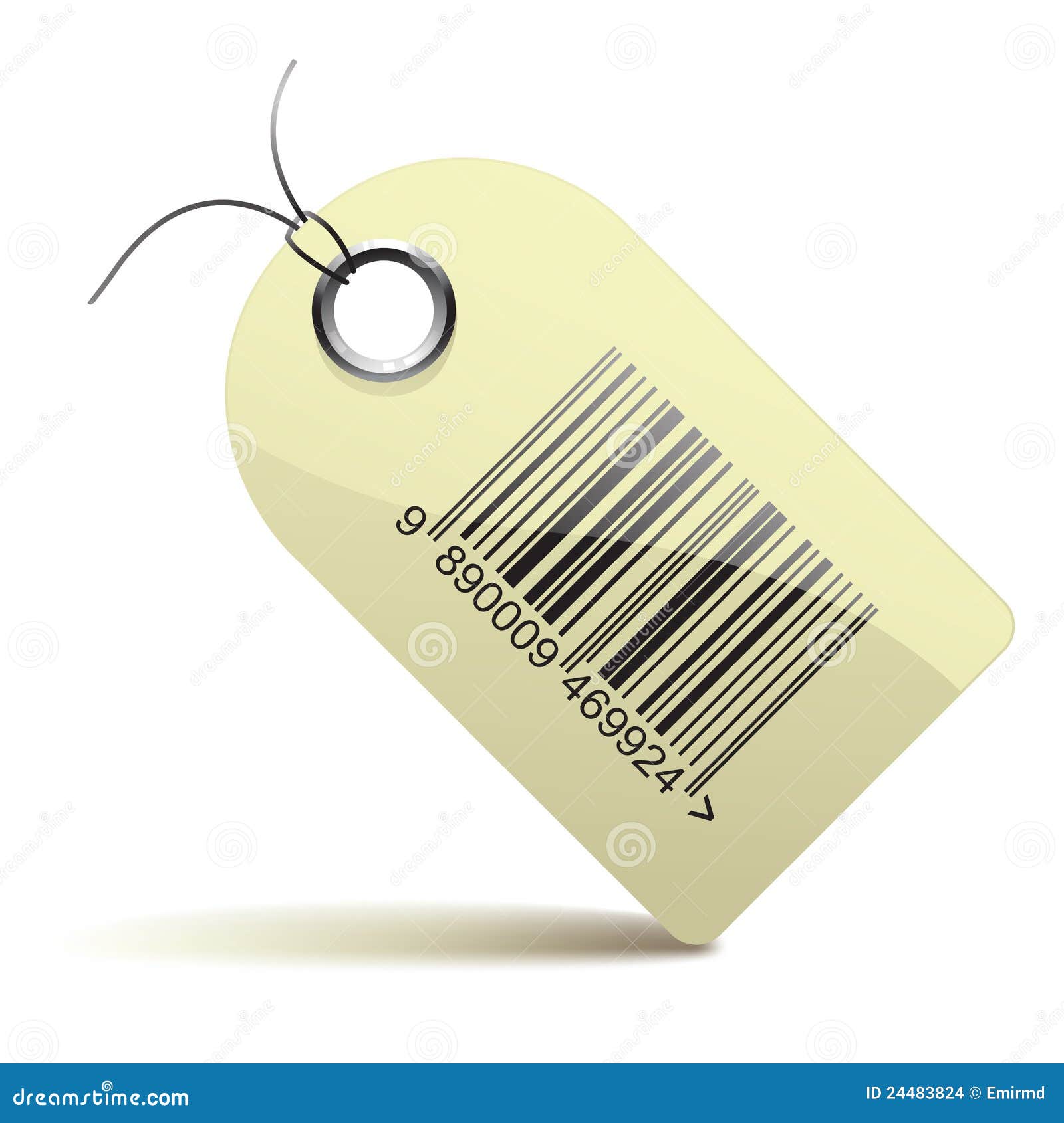 Price tag with barcode stock illustration. Illustration of shop - 24483824