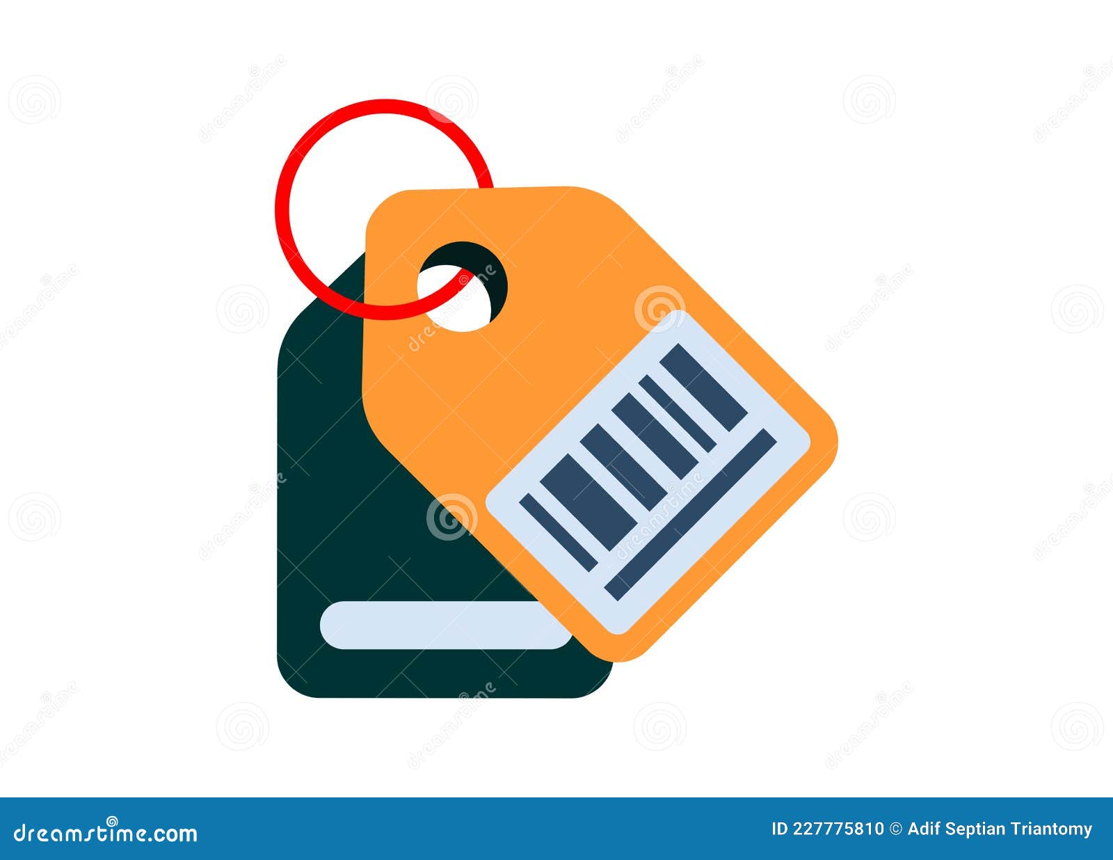 Price Tag with Barcode. Simple Flat Illustration. Stock Vector ...
