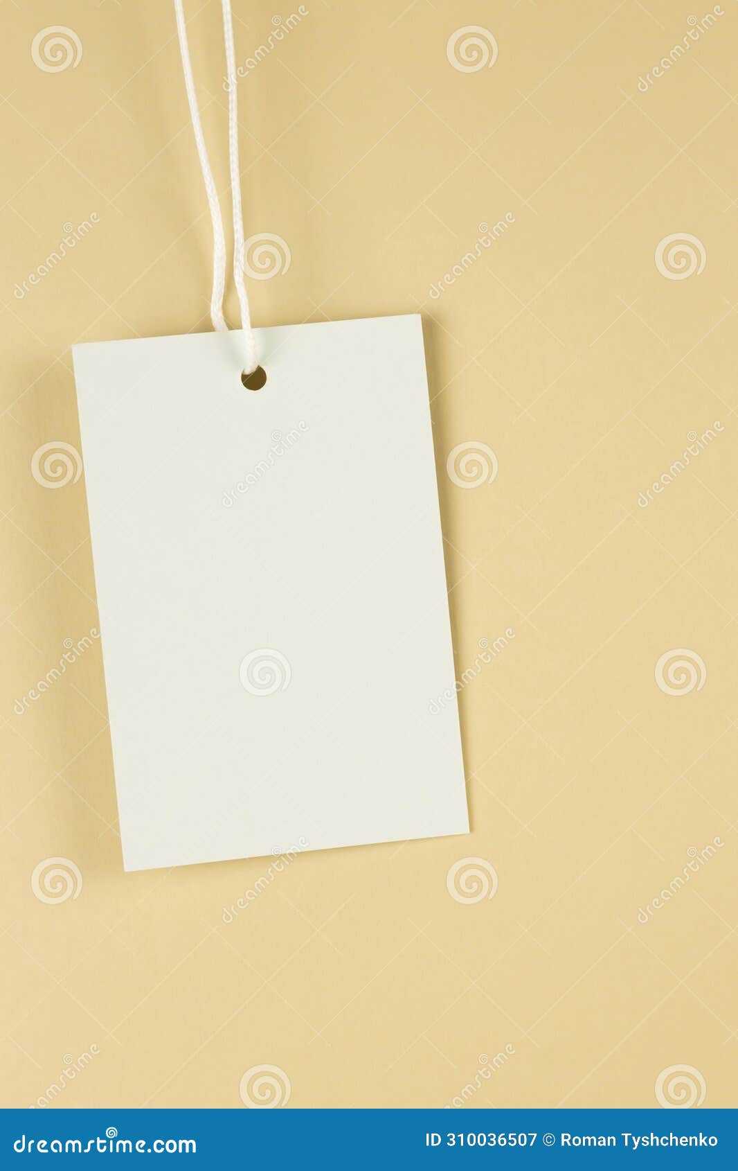 Price Tag, a Clean White Label on a Beige Background. the Concept of ...