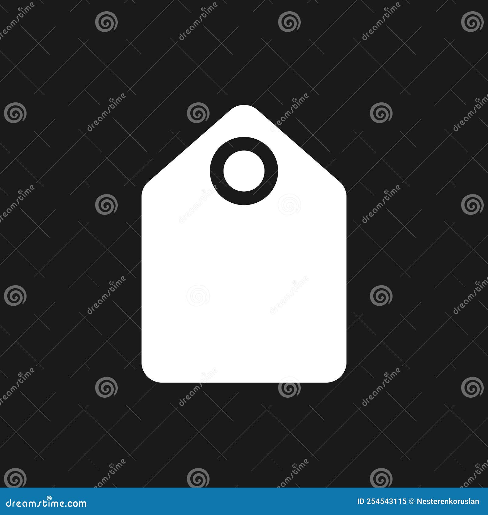 Price Tag Dark Mode Glyph Ui Icon Stock Vector - Illustration of symbol ...