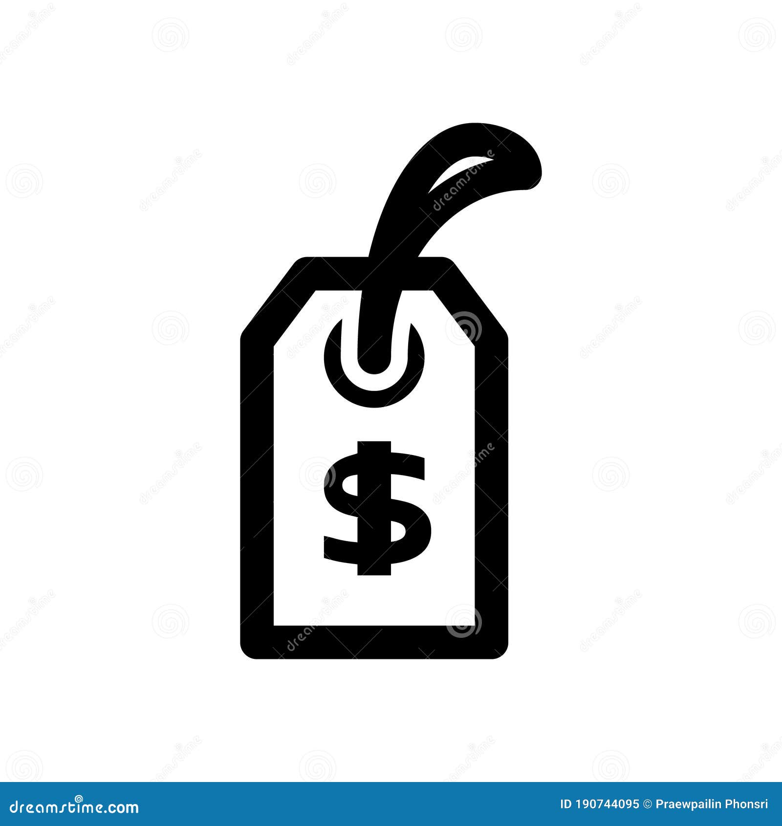 Price Tag with Dollar Sign Icon. Vector Stock Illustration ...