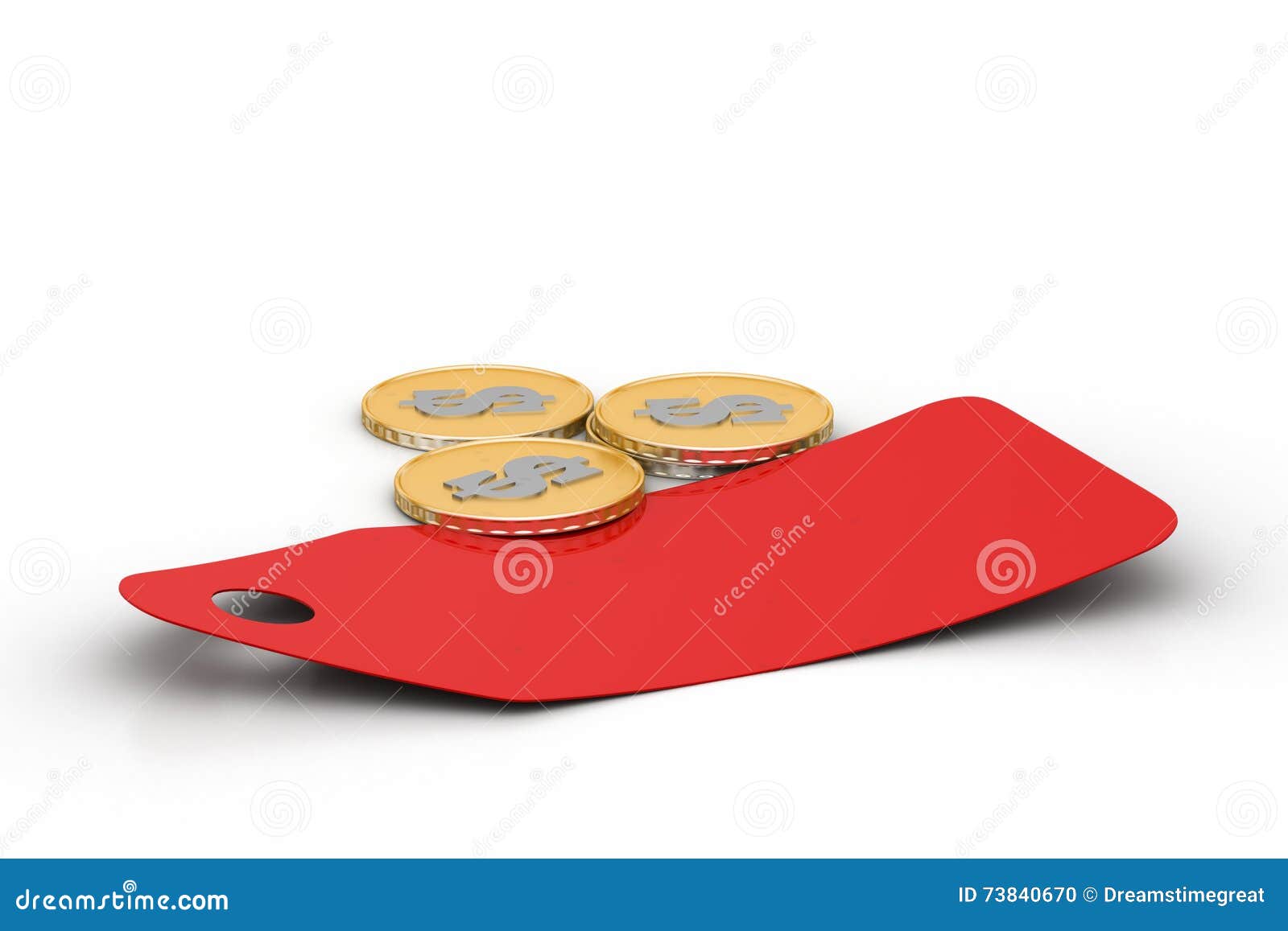 Price tag with gold coin stock illustration. Illustration of amount ...