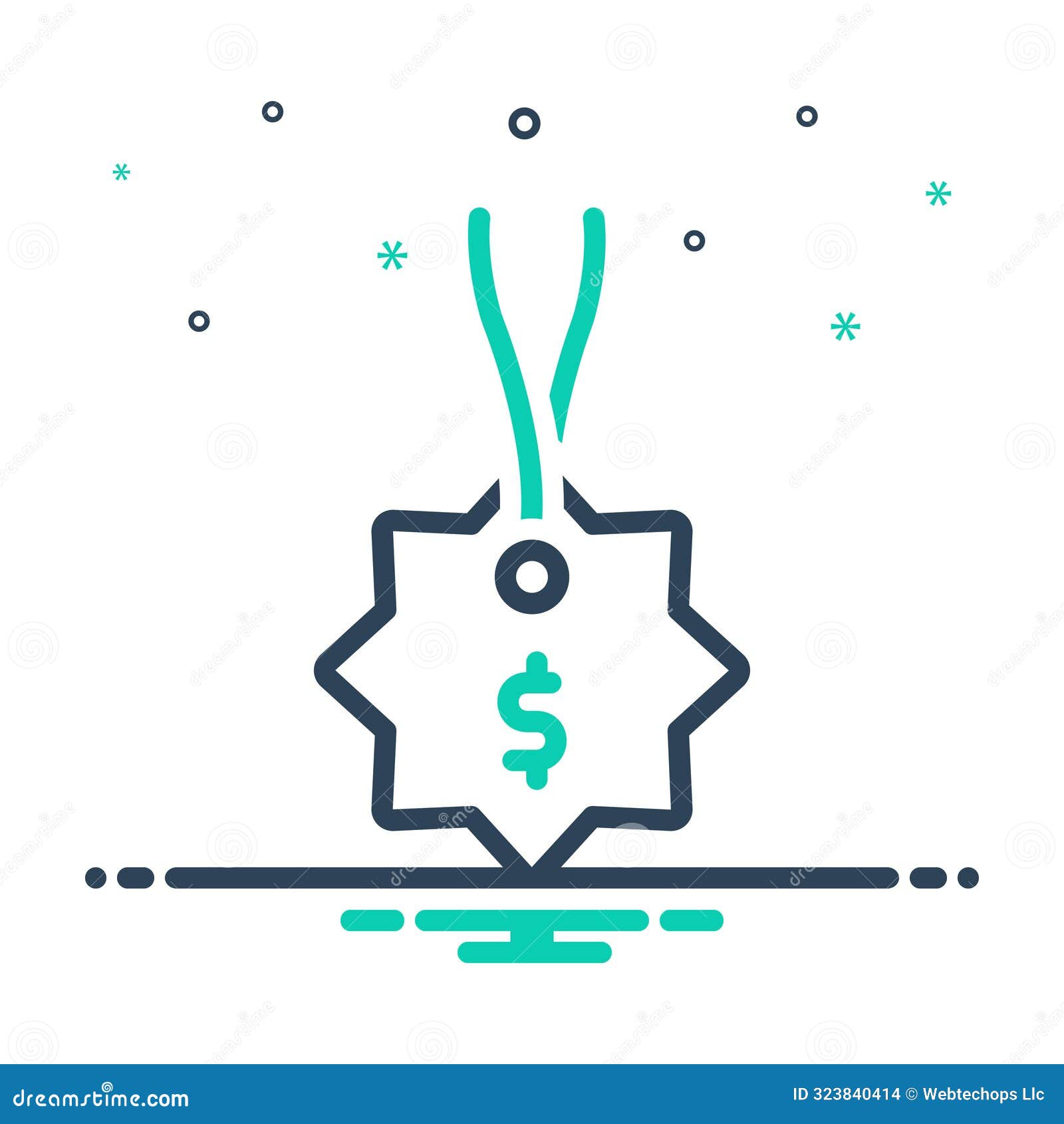Mix Icon for Price Tag, Price and Value Stock Illustration ...