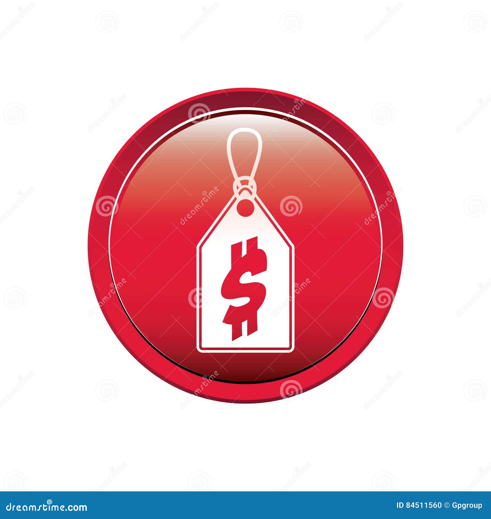 Price Tag Icon with Dollar Sign Stock Vector - Illustration of discount ...