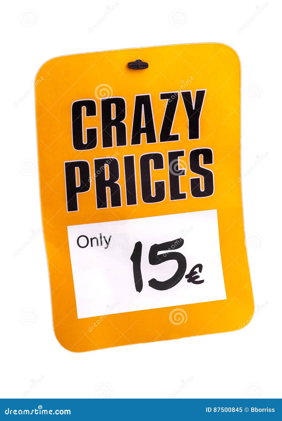 Price Tag with the Inscription Crazy Price. Stock Image - Image of ...