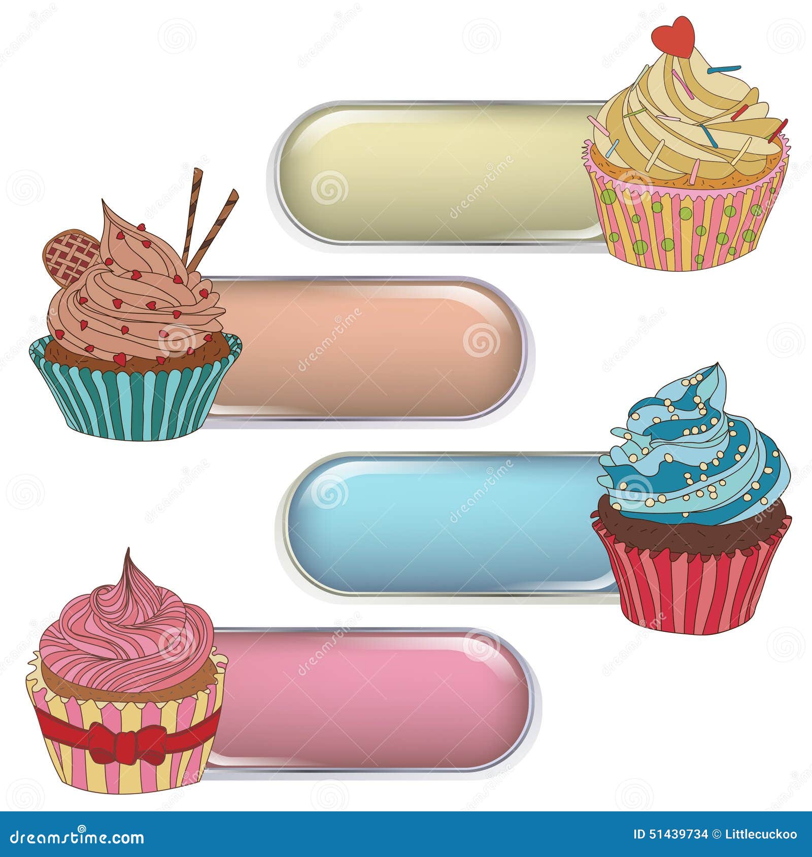 Price Tag Label with a Cupcake. Write the Text on Top. Stock Vector ...