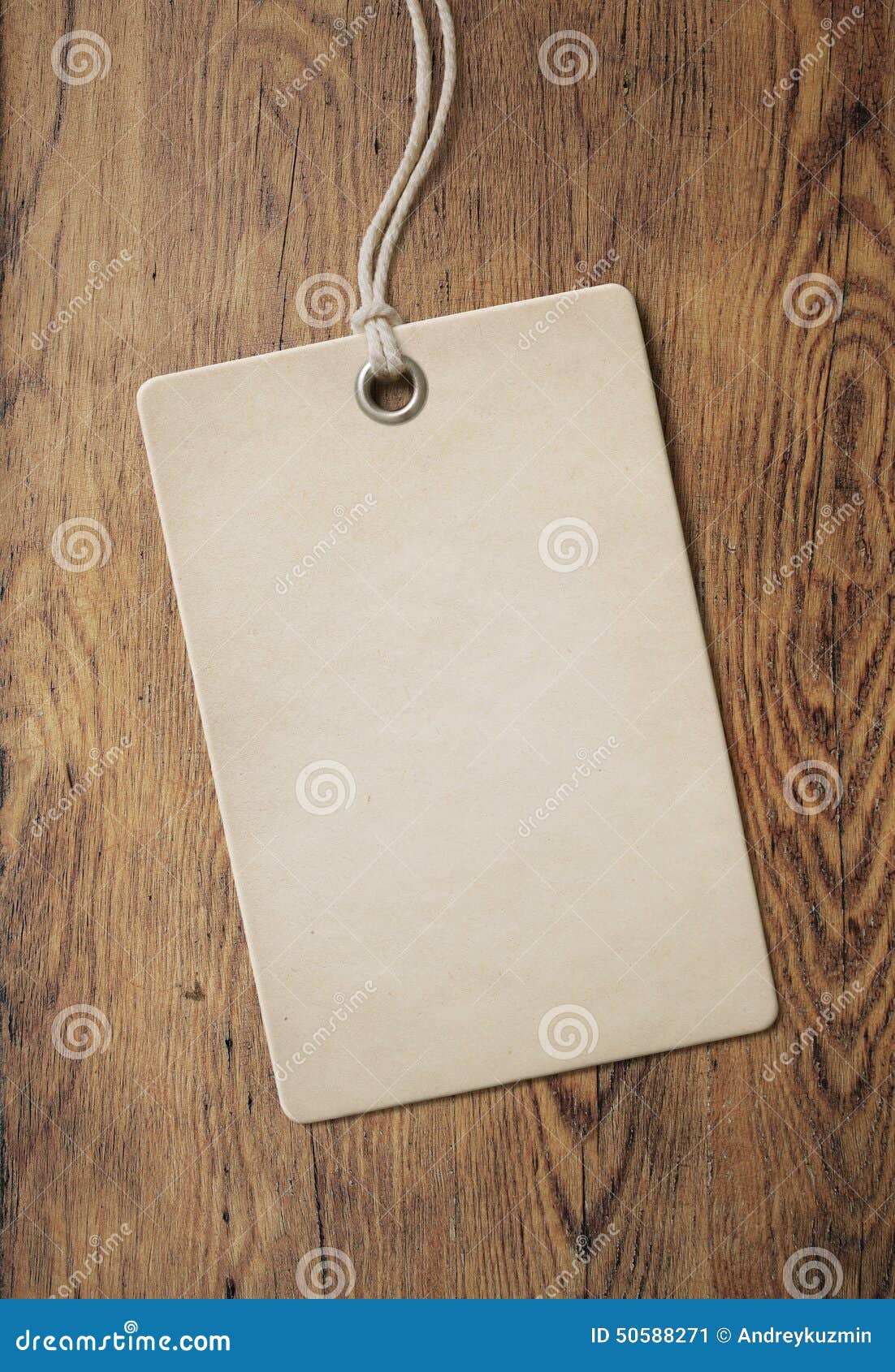 Price Tag or Label on Old Wooden Table Background Stock Image - Image ...