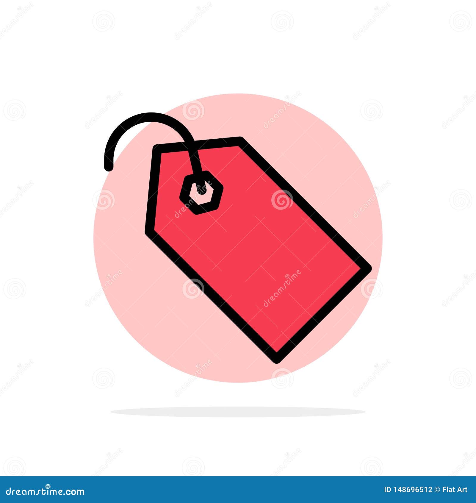 Price, Tag, Label, Ticket Abstract Circle Background Flat Color Icon ...