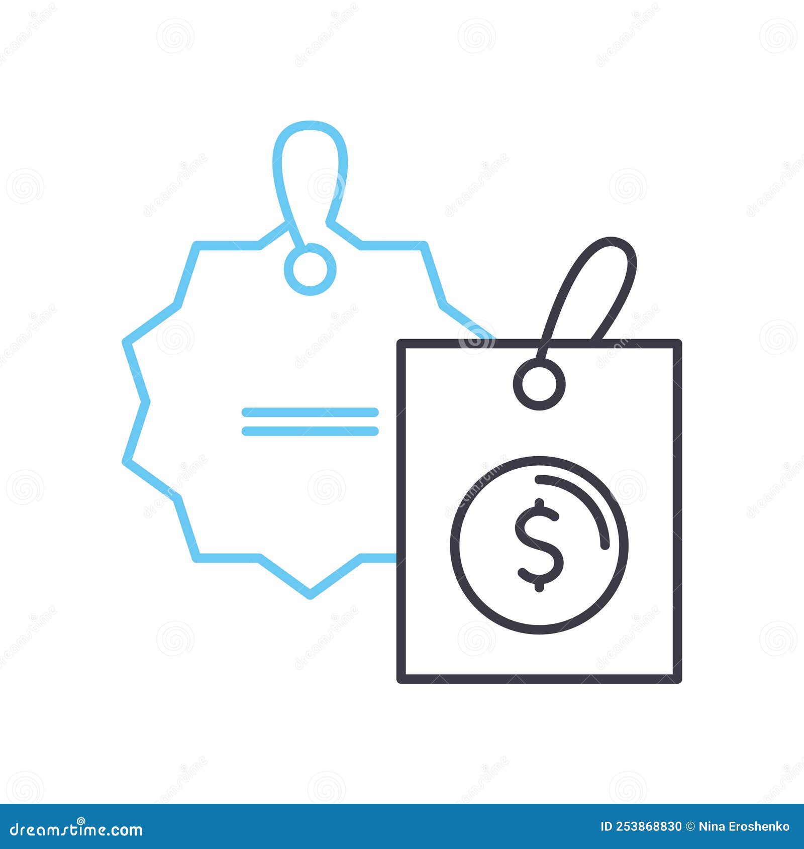 Price Tag Line Icon, Outline Symbol, Vector Illustration, Concept Sign ... Price Tag Line Icon, Outline Symbol, Vector Illustration, Concept Sign ...