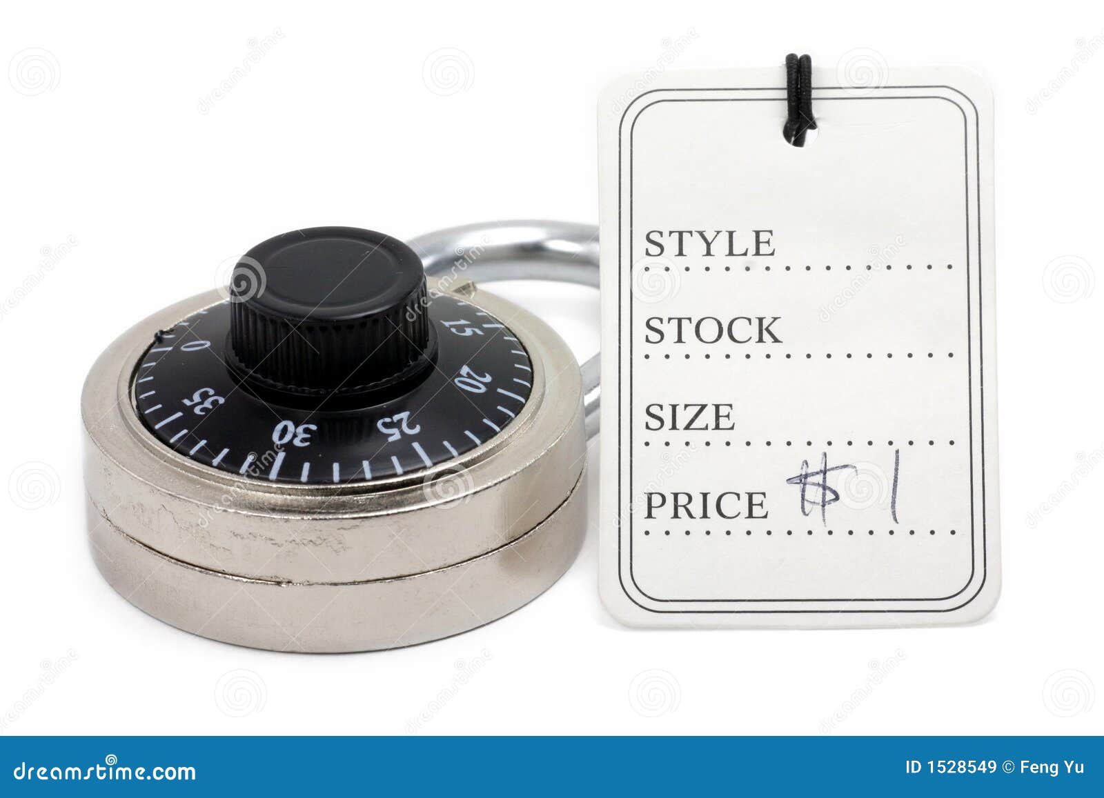 Price tag and lock stock image. Image of retail, cheap - 1528549