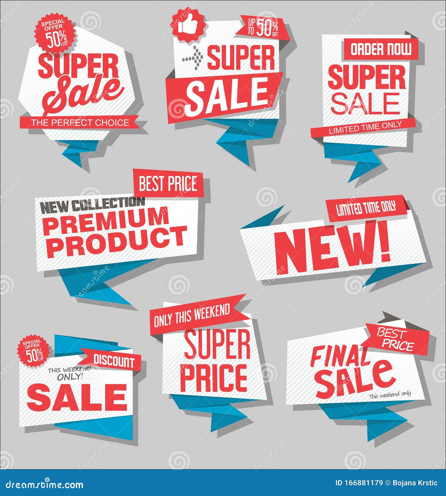 Price Tag Modern Colorful Collection Stock Illustration - Illustration ...