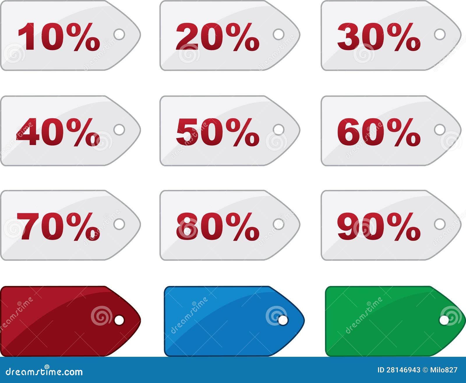 Price Tag Percentages stock vector. Illustration of merchandise - 28146943