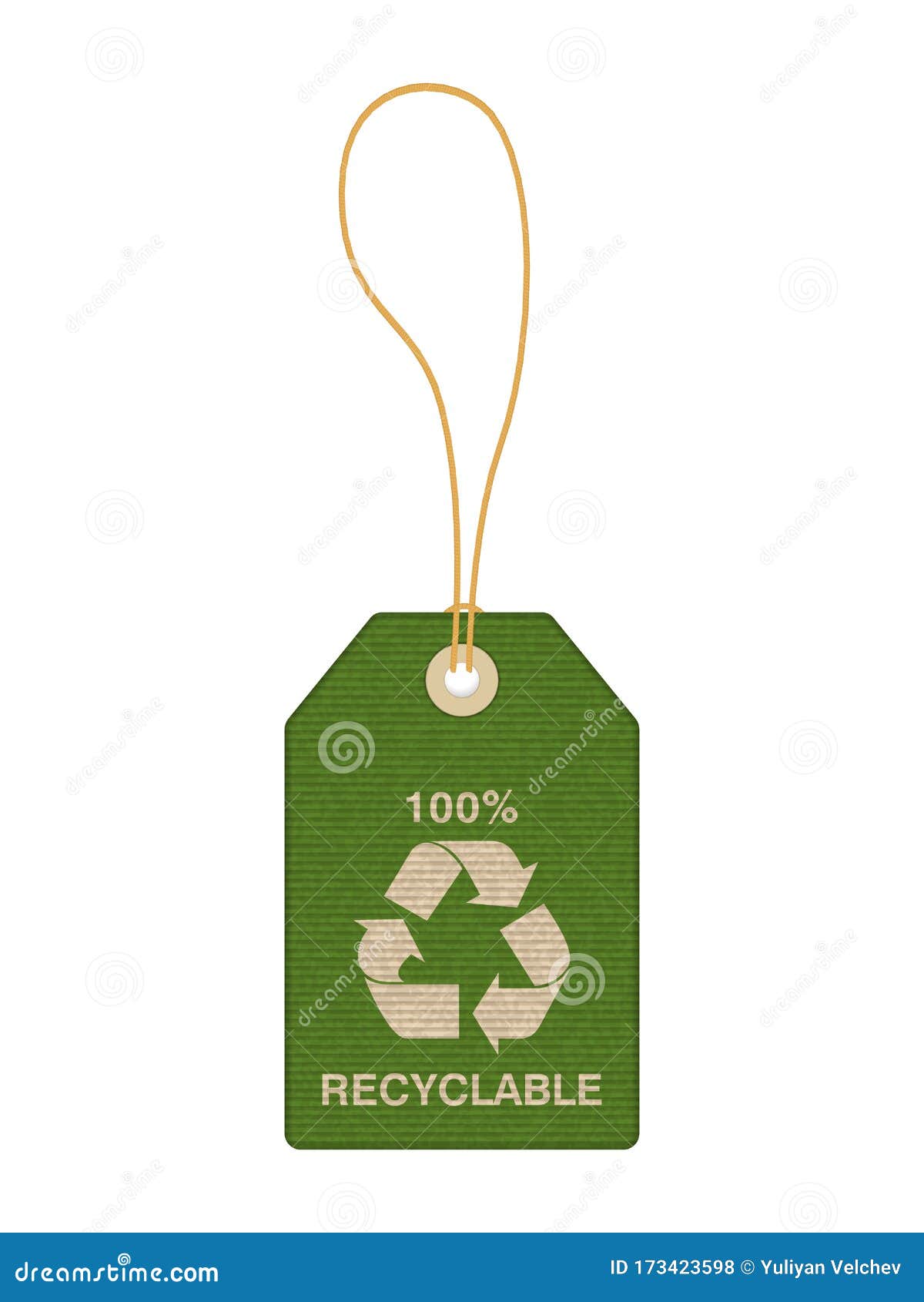 Price Tag with Recycle Symbol Stock Vector - Illustration of cardboard ...
