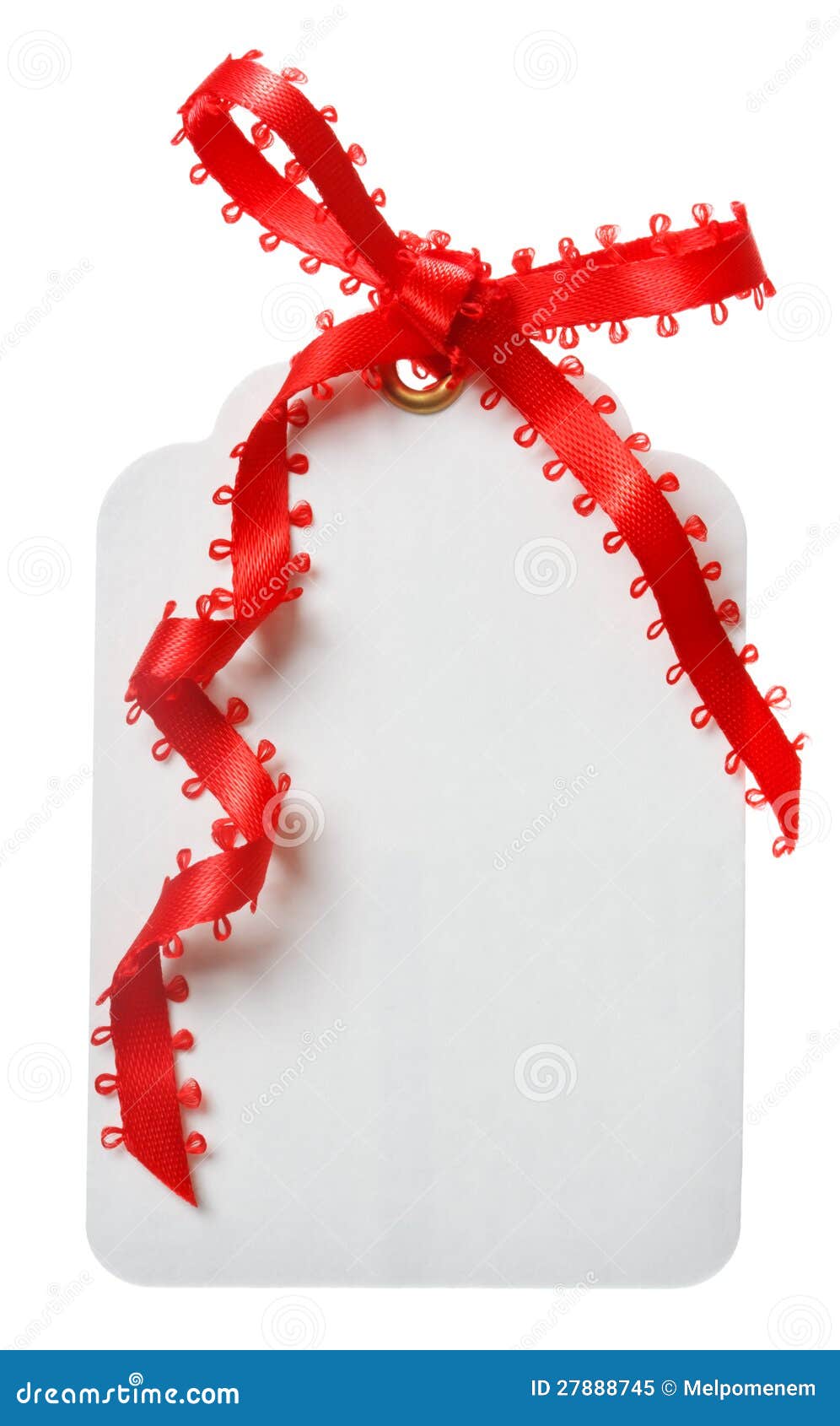Price Tag with Red Ribbon stock image. Image of address - 27888745