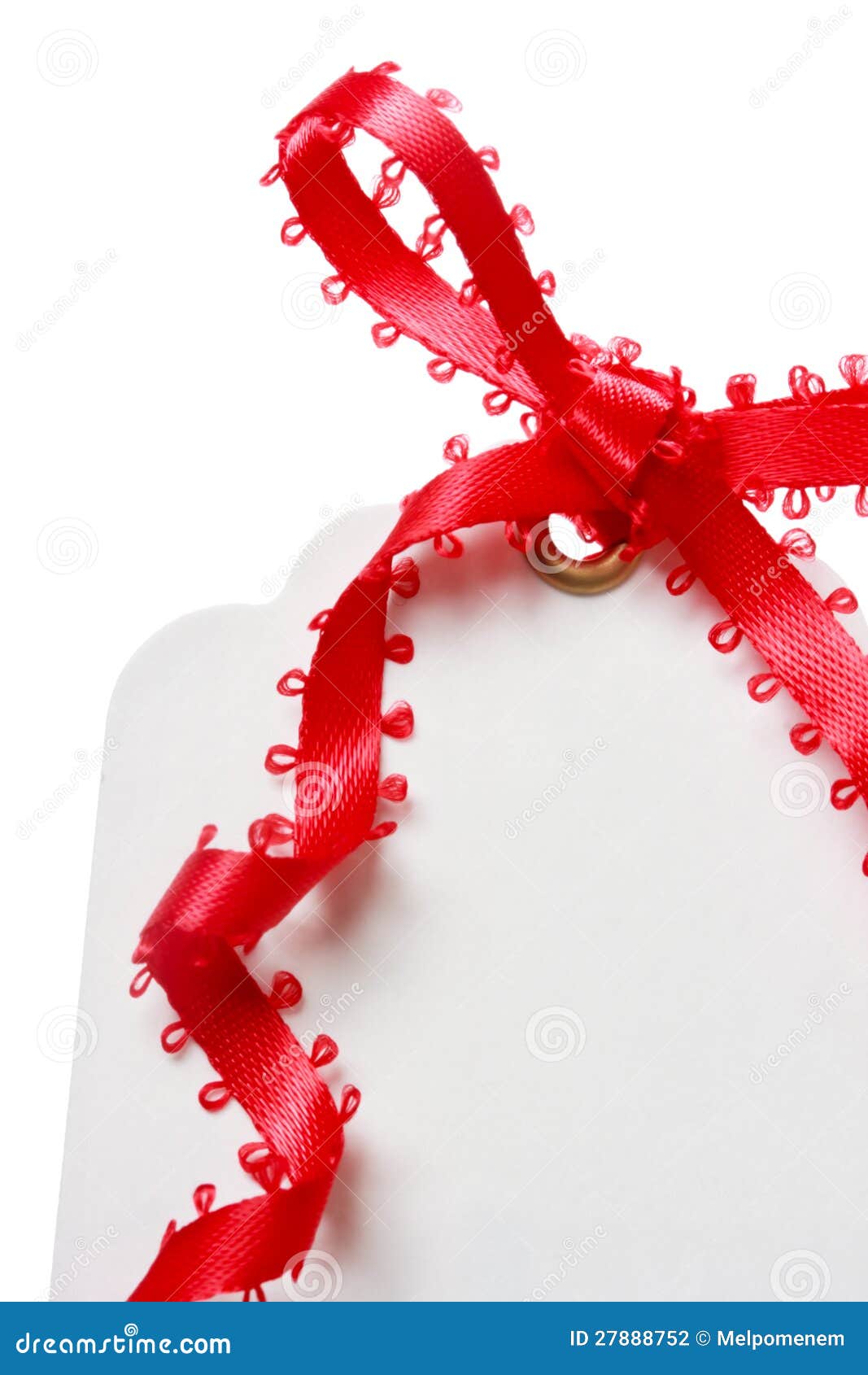 Price Tag with Red Ribbon stock photo. Image of card - 27888752