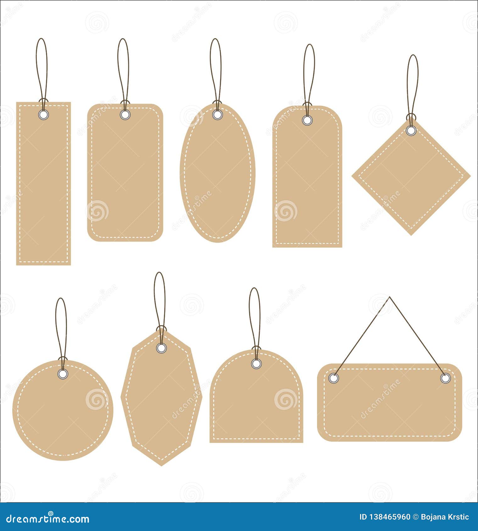 Price Tag Retro Vintage Collection Vector Illustration Stock Vector ...