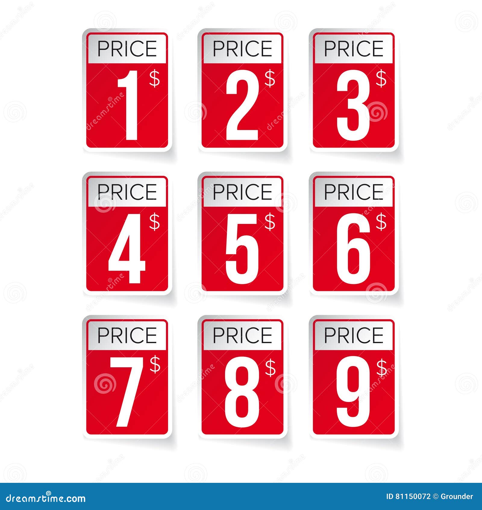 Price Tag Set Vector Labels Stock Vector - Illustration of hang ...