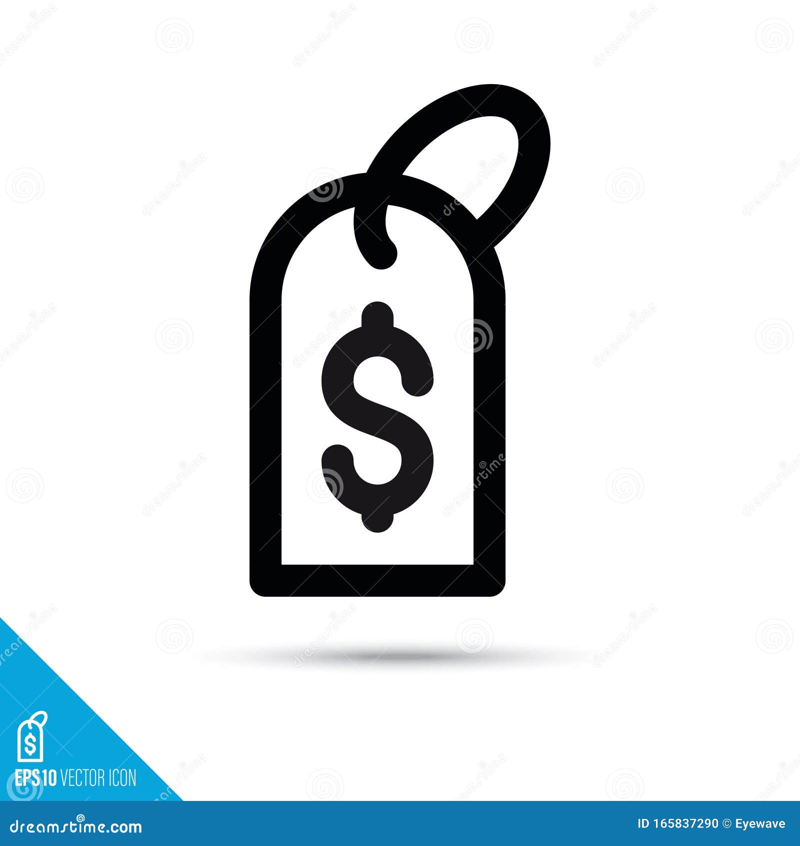 Price Tag UI Symbol Vector Line Icon Stock Vector - Illustration of ...