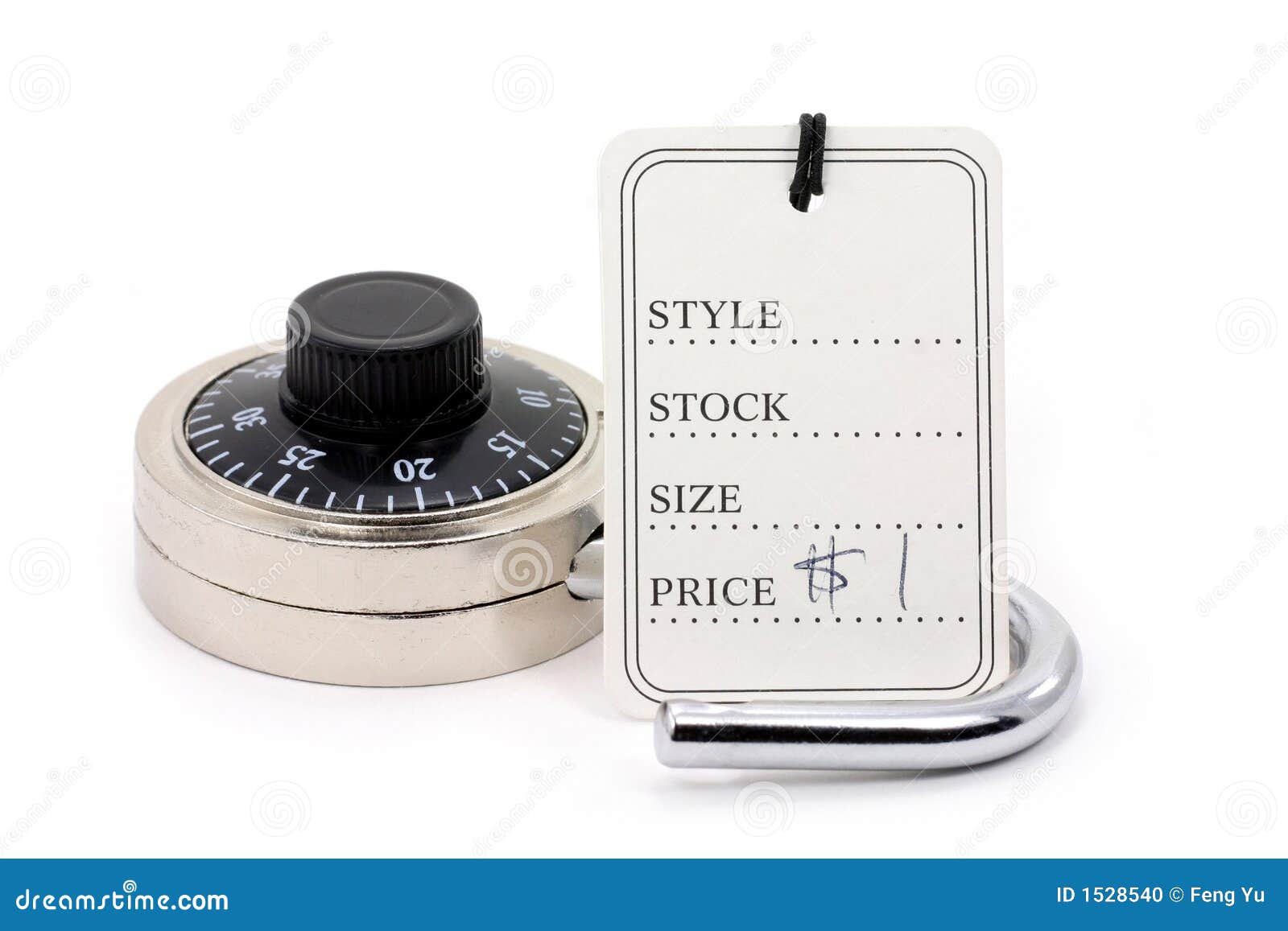 Price Tag and Unlocked Lock Stock Photo - Image of shopping, discount ...