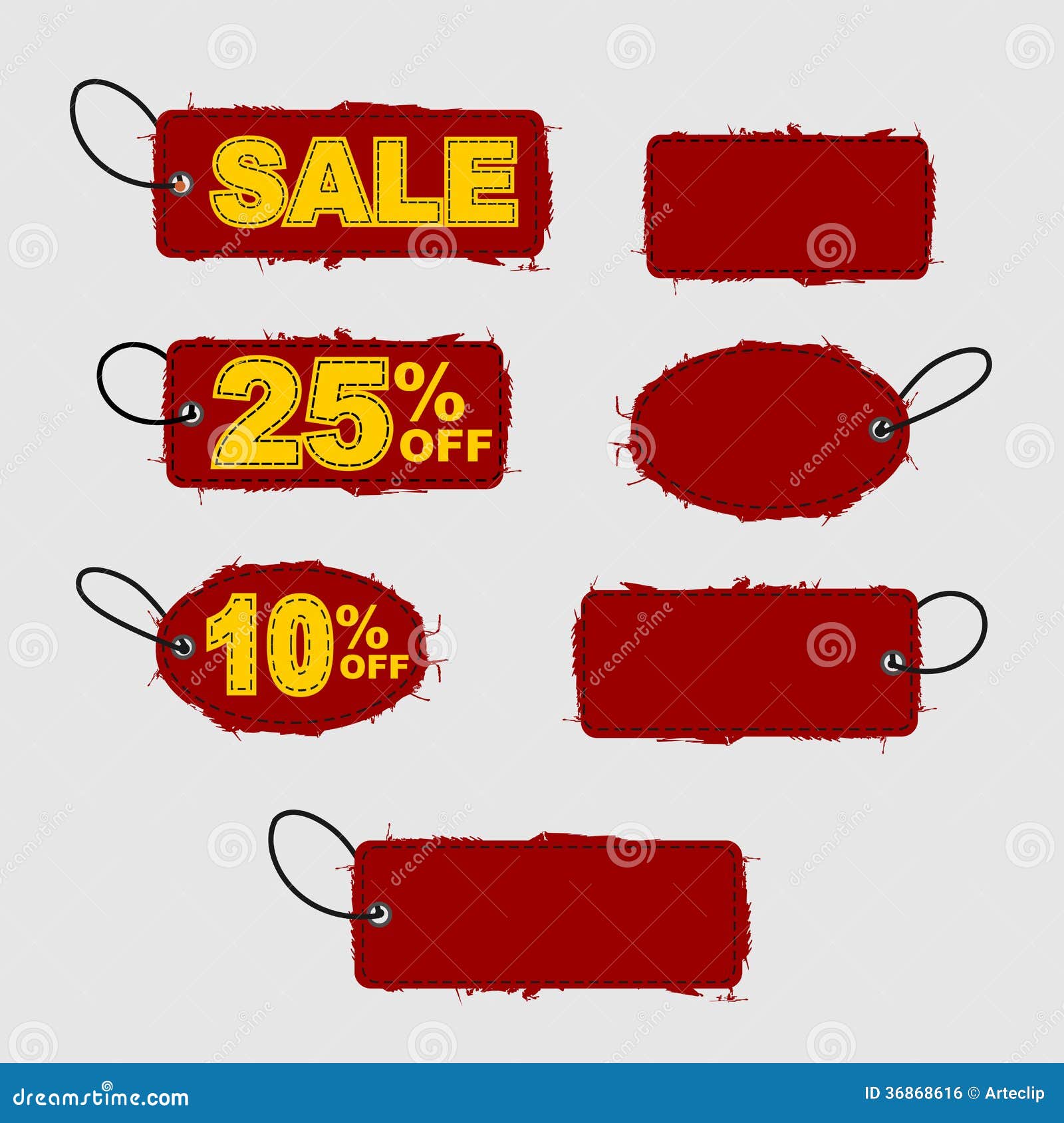 Price tag vector stock vector. Illustration of aged, stitch - 36868616