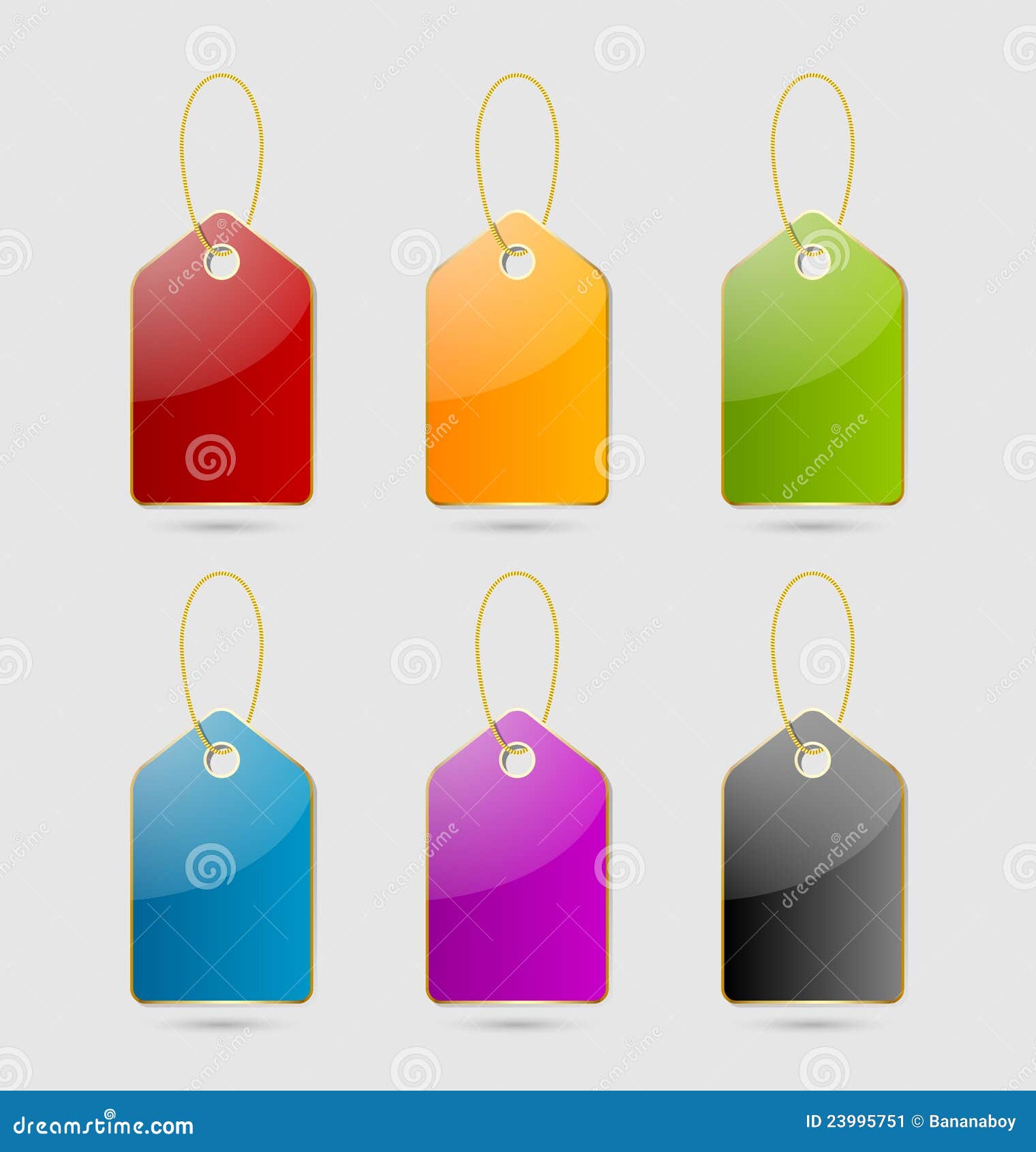 Price tags stock vector. Illustration of hang, package - 23995751