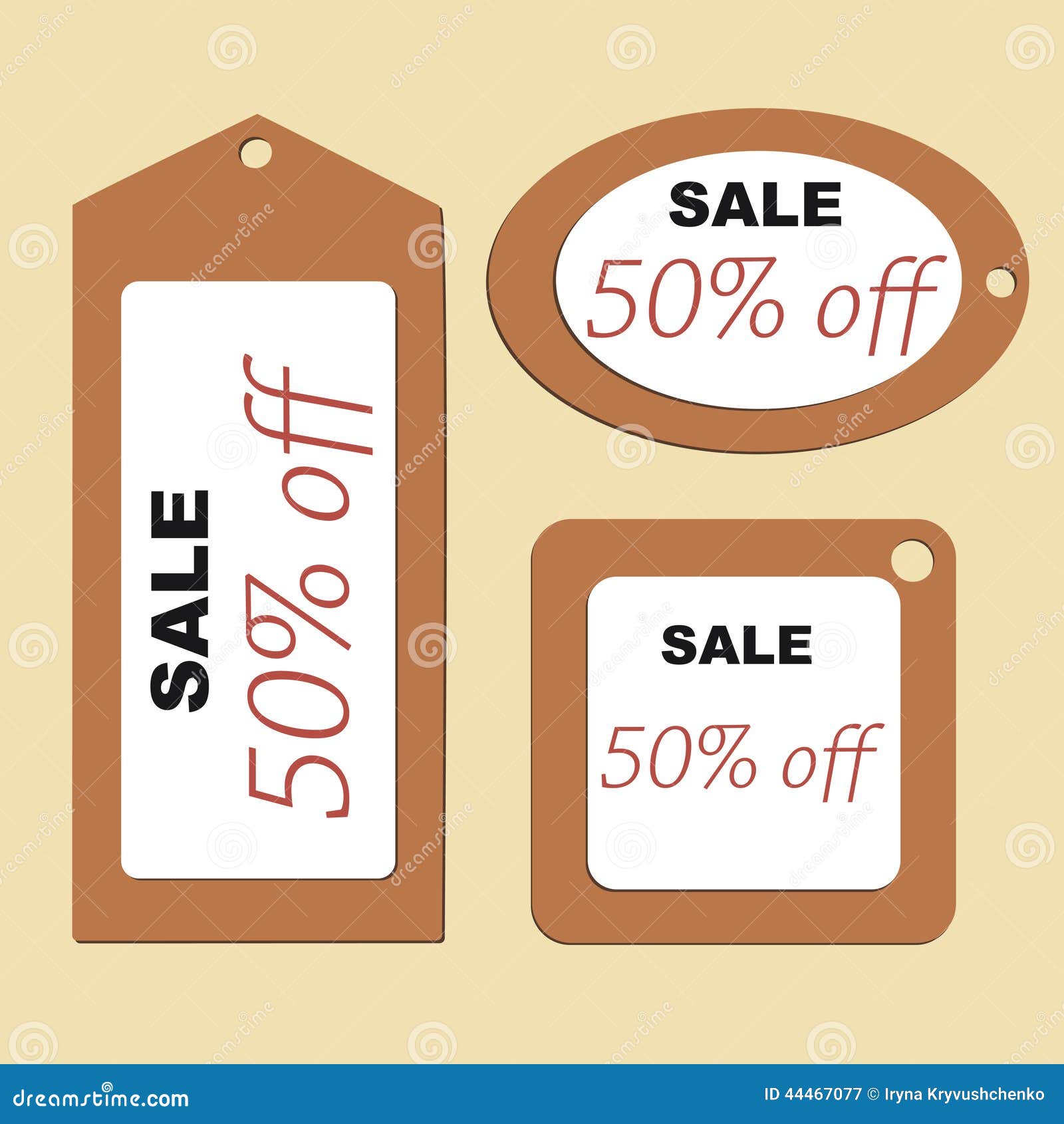 Price Tags of Different Shapes. Stock Vector - Illustration of store ...