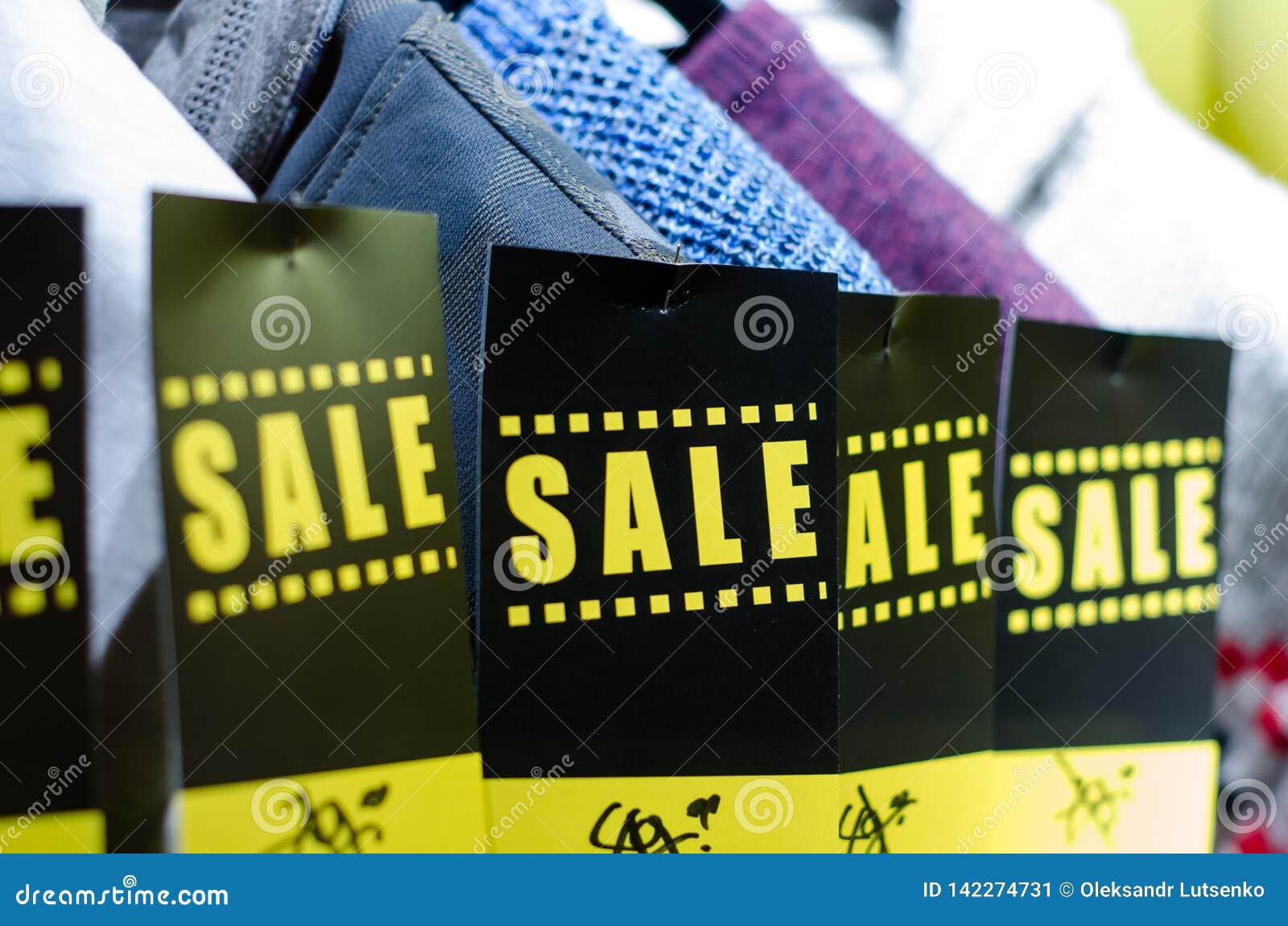 Price Tags with Discounts on Things Stock Image - Image of boutique ...