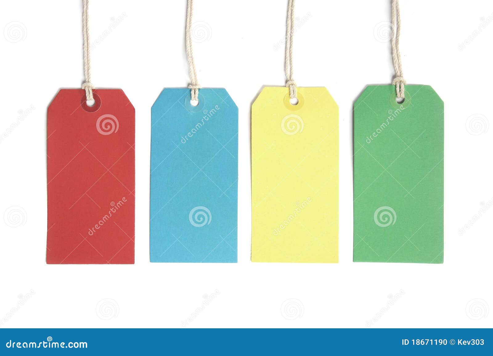 Price Tags or Luggage Labels Stock Photo - Image of four, tied: 18671190