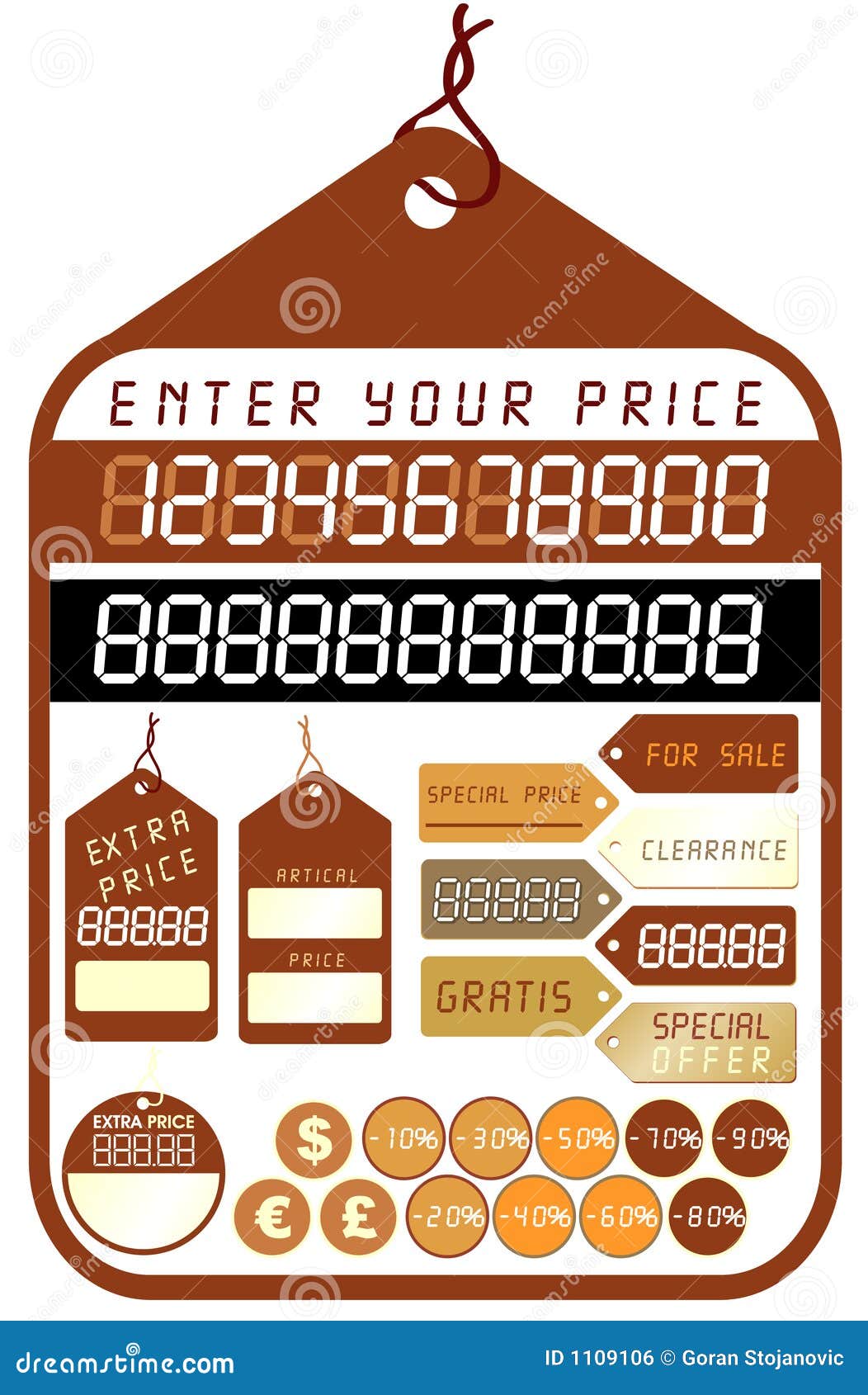 Price Tags - Vector stock vector. Illustration of shop - 1109106