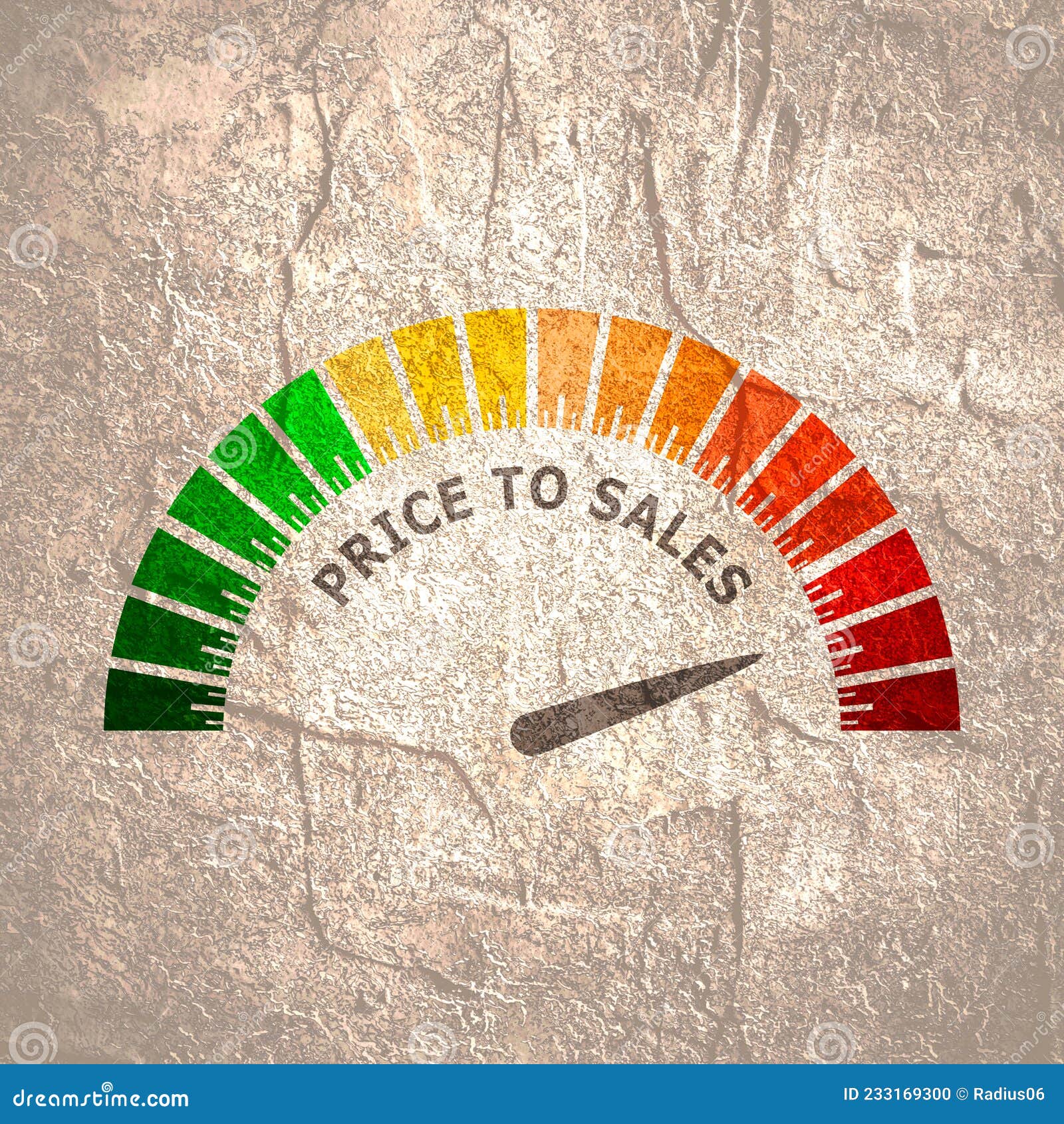 Price To Sales Abstract Measuring Device Panel Stock Illustration ...