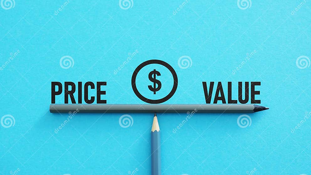 Price Vs Value is Shown Using the Text on the Scales Stock Photo ...