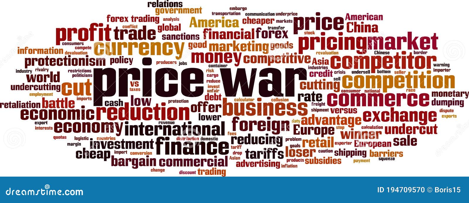 Price war word cloud stock vector. Illustration of problem - 194709570